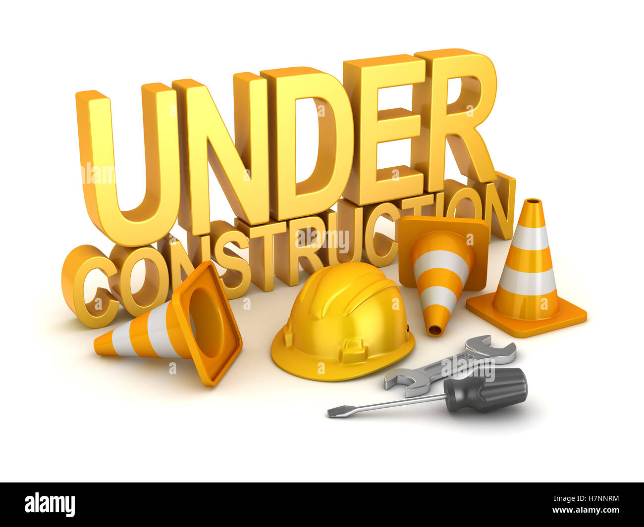 Under construction concept , This is a 3d rendered computer generated ...