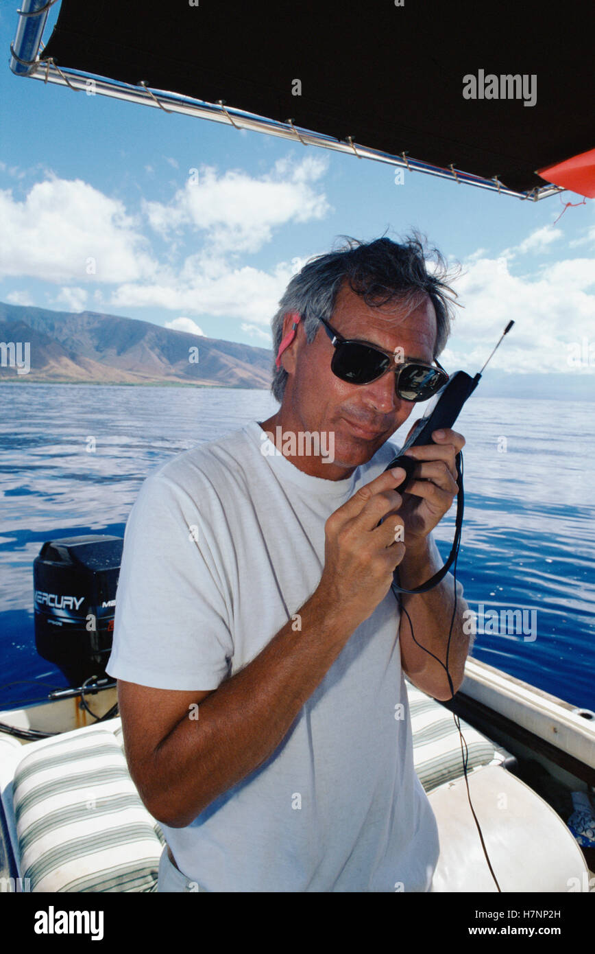 Humpback Whale (Megaptera novaeangliae) researcher Dr James Darling ...