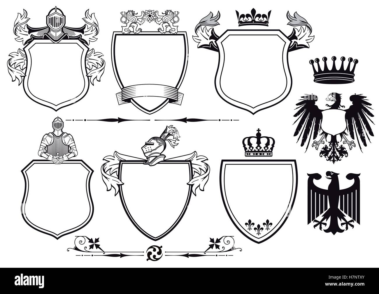 royal knights crest Stock Vector Image & Art - Alamy