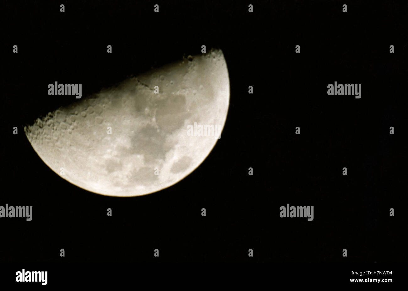 Moon full half night space sky orbit black phase half hi-res stock ...