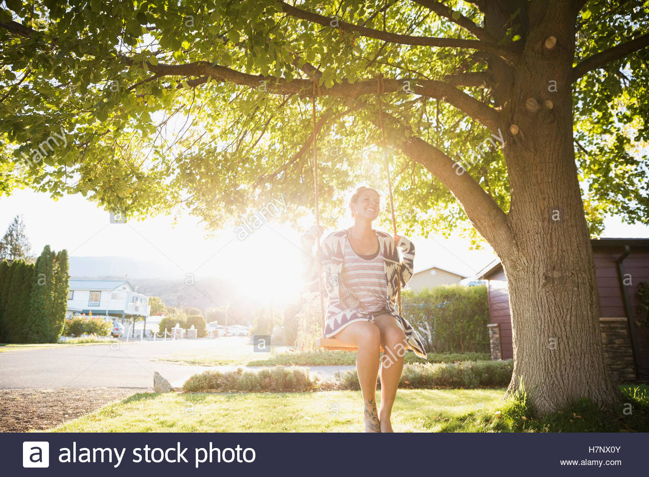 Three people swinging hi-res stock photography and images - Alamy