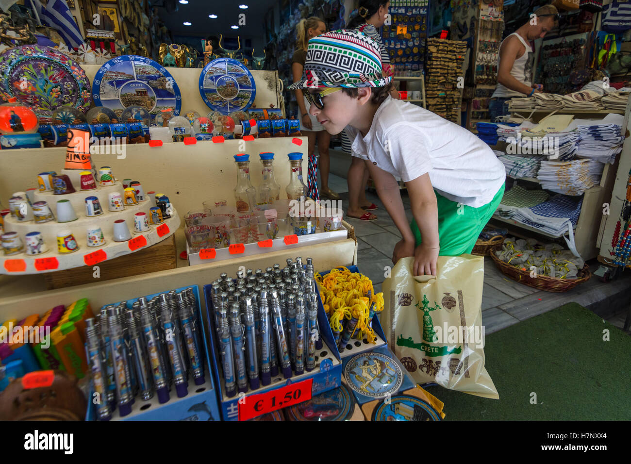 Heraklion Greece July 09 2016 Crete Traditional Cretan Souvenirs