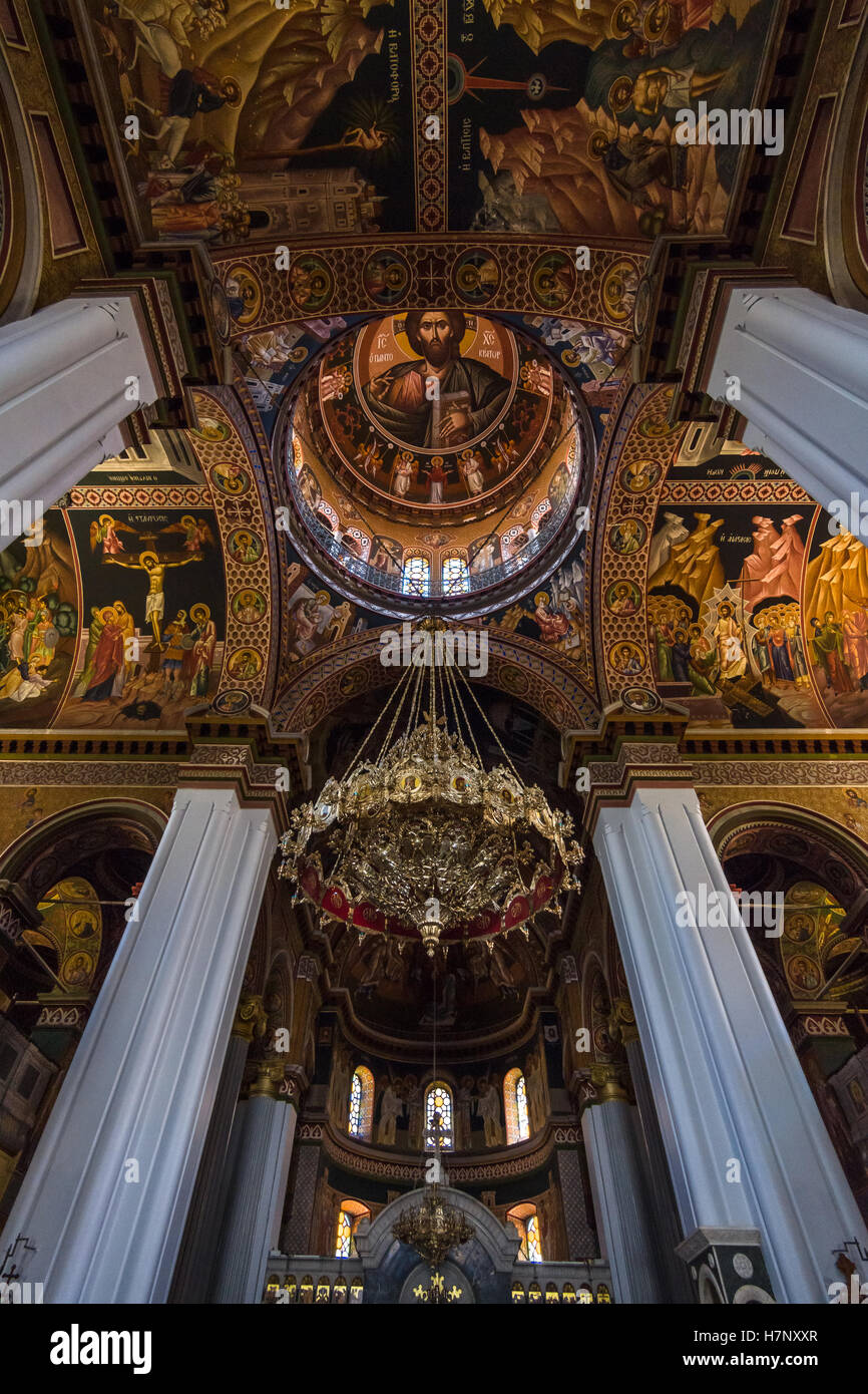Heraklion. Interior of Agios Minas Cathedral - Greek Orthodox Church ...