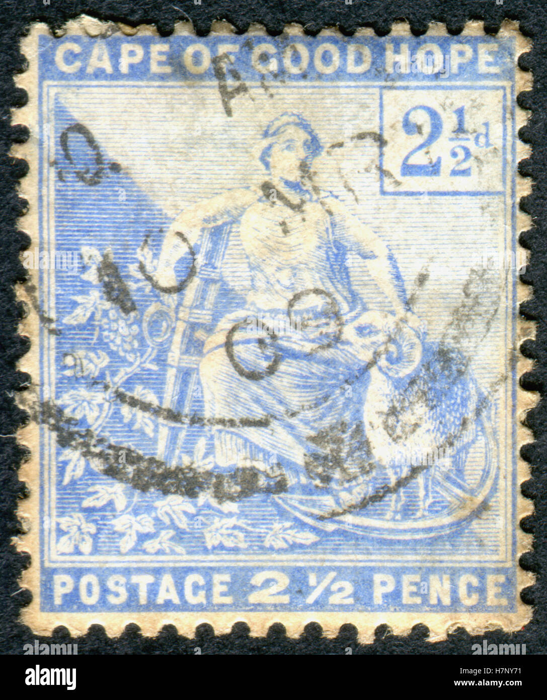 CAPE OF GOOD HOPE - CIRCA 1896: A stamp printed in Cape of Good Hope ...
