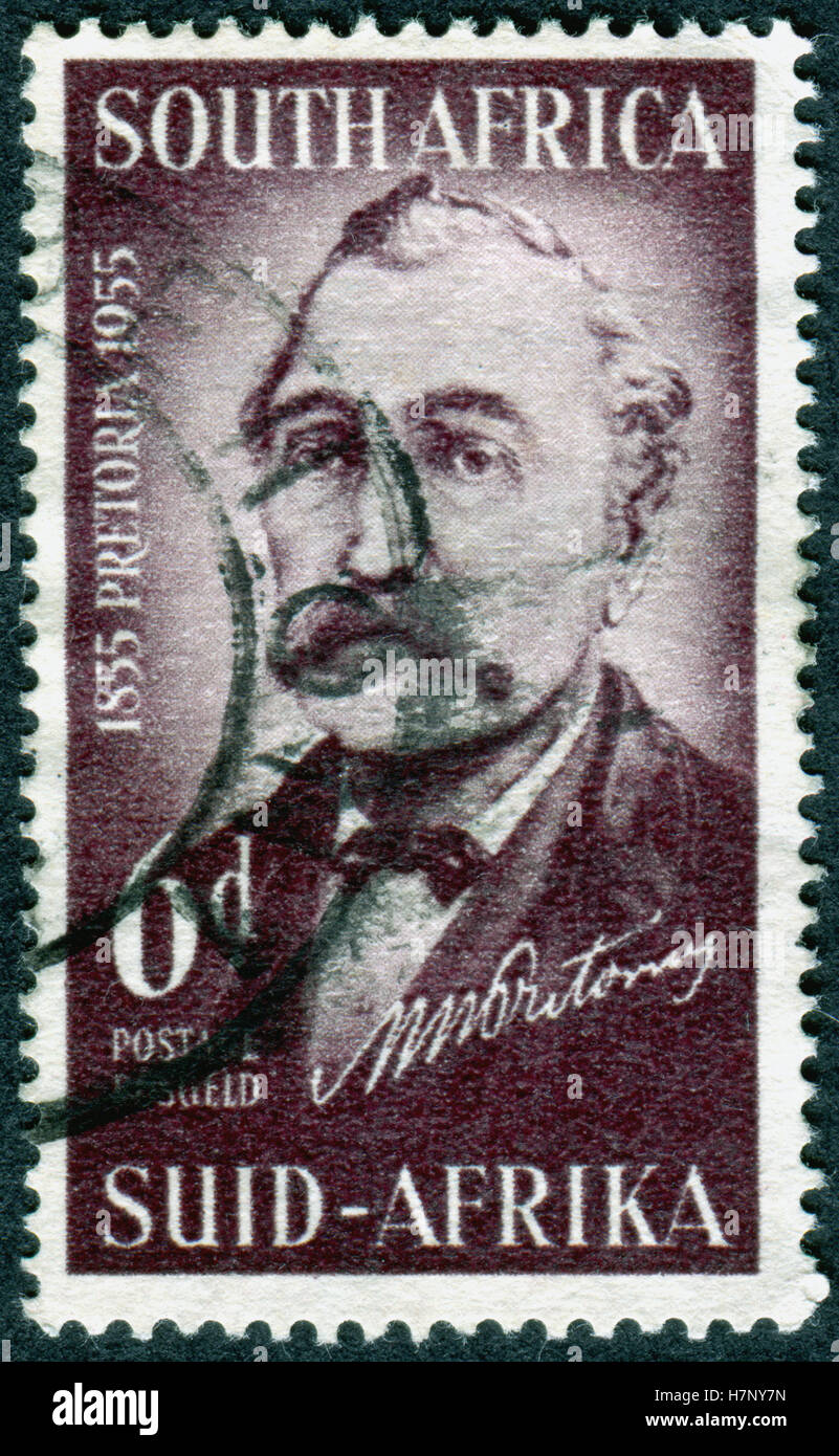 SOUTH AFRICA - CIRCA 1955: A stamp printed in South Africa, shows a ...