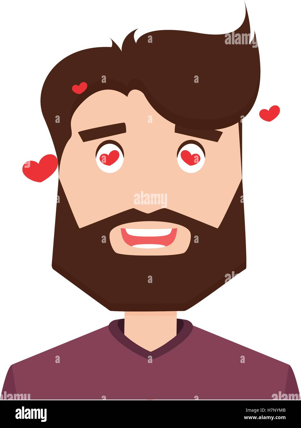 Cute man face Stock Vector Image & Art - Alamy