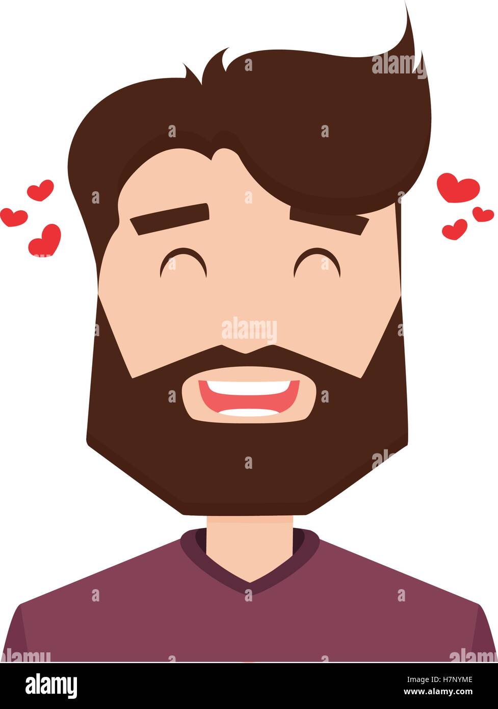 Cute man face Stock Vector Image & Art - Alamy