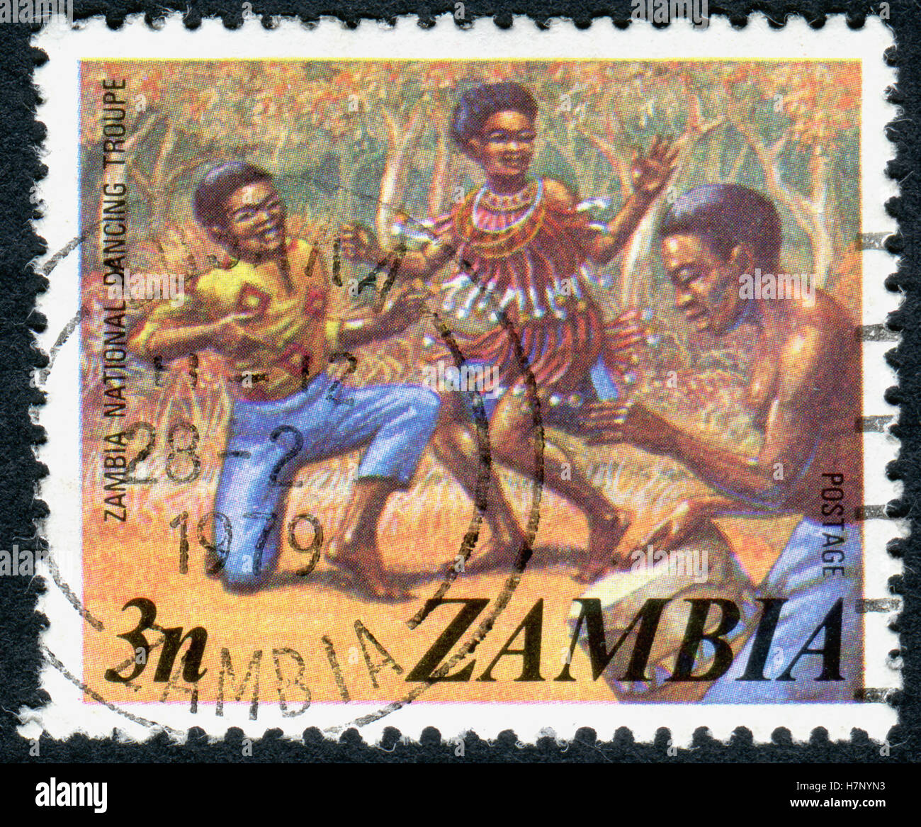 Zambia stamp printed in zambia hi-res stock photography and images - Alamy