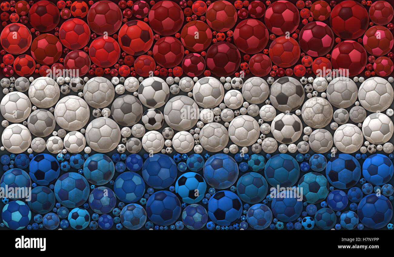National Flag of the Kingdom of Netherlands Soccer Balls Mosaic ...