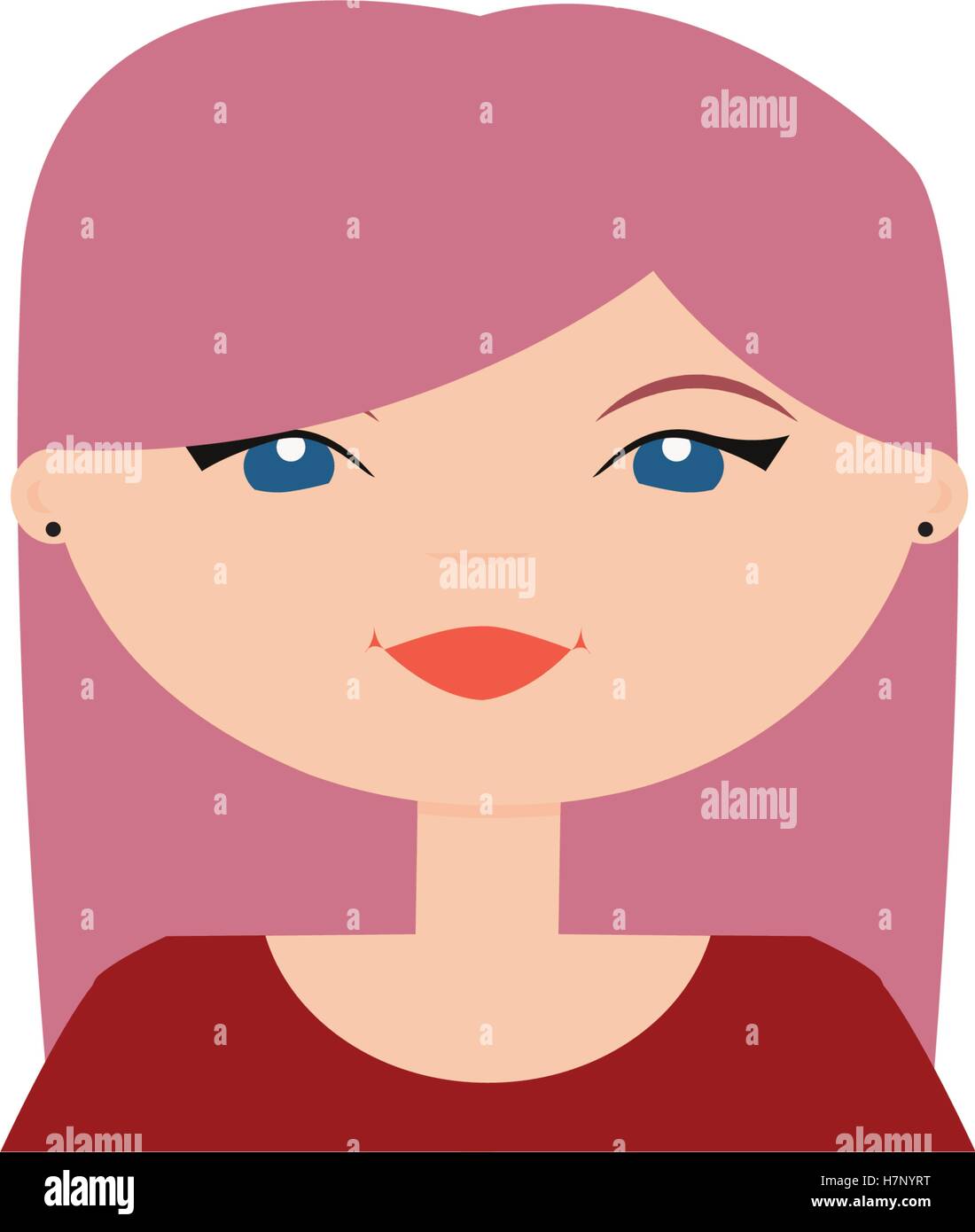 Cute Woman Face Stock Vector Image And Art Alamy