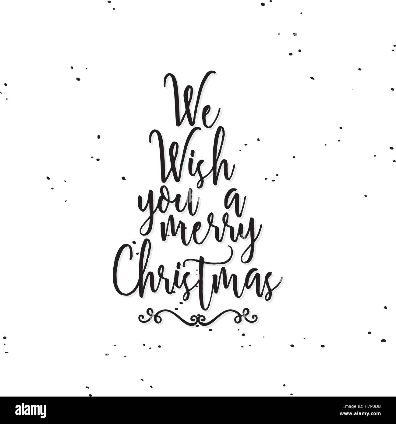 Merry christmas lettering gold Black and White Stock Photos & Images ...
