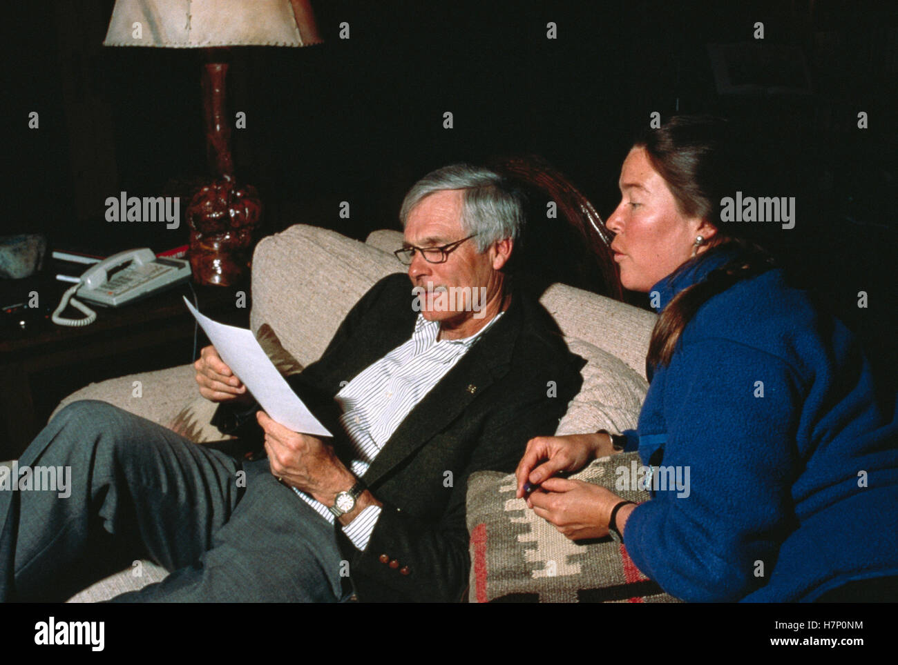 Renee Askins, founder of the Wolf Fund, speaking with Ted Turner about ...