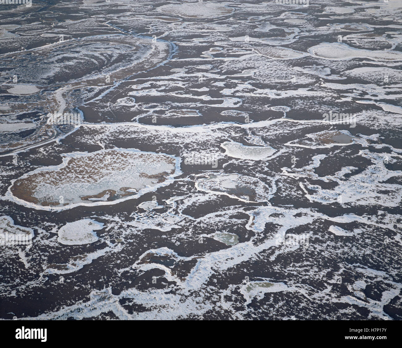 Aerial view of Yukon Flat, Alaska Stock Photo - Alamy