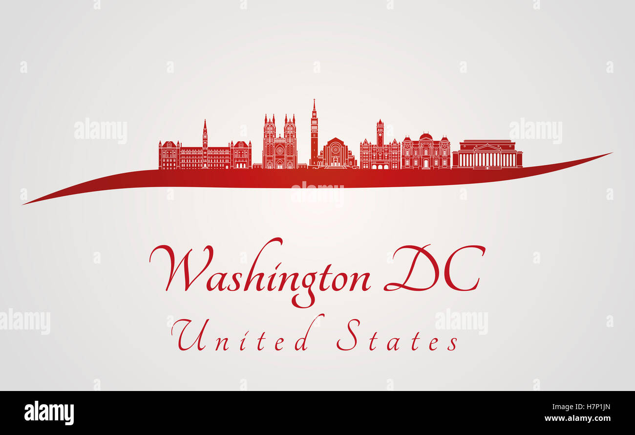 Washington dc skyline vector silhouette hi-res stock photography and ...