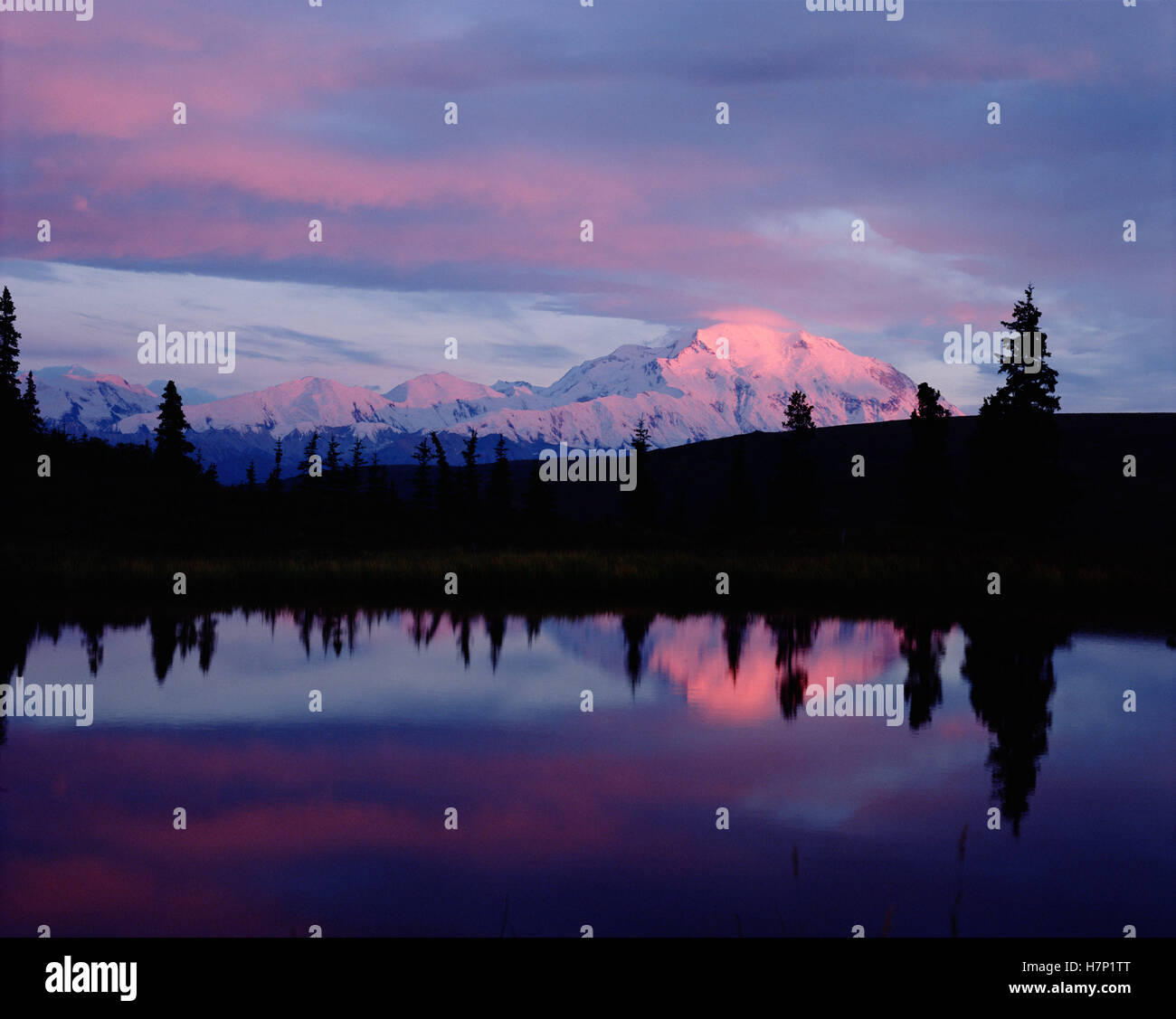 Mt Denali and Wonder Lake, Denali National Park and Preserve, Alaska ...