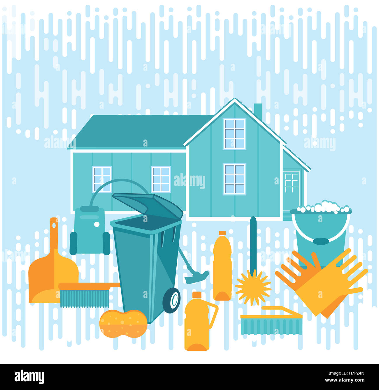 House cleaning and sweep Stock Photo - Alamy