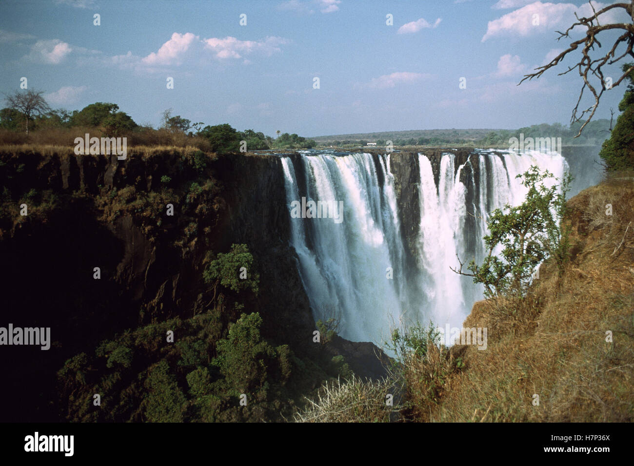 Victoria Falls, largest waterfalls in the world, Zimbabwe Stock Photo ...
