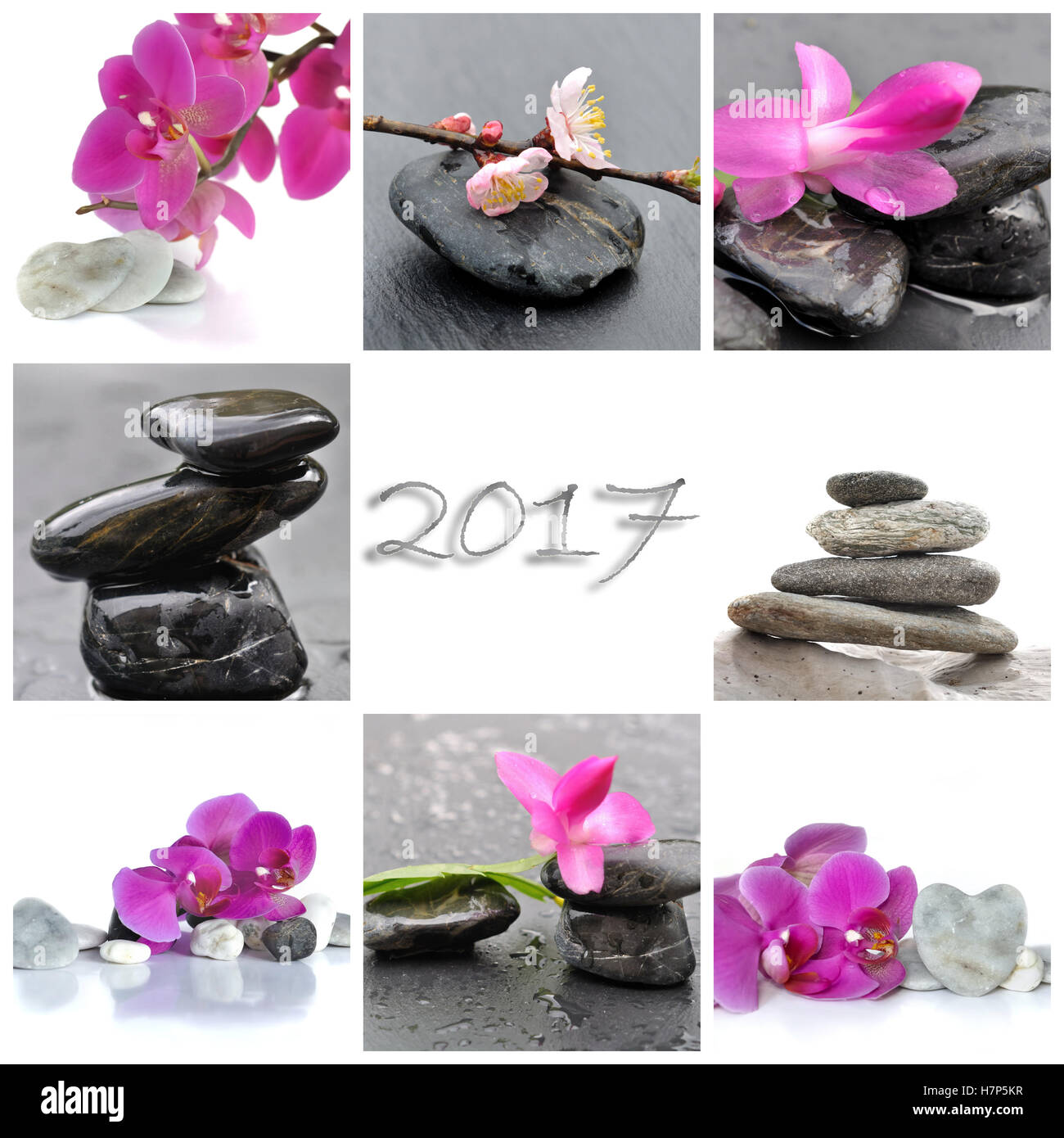 greetings card 2017 - concept well-being and beauty Stock Photo - Alamy