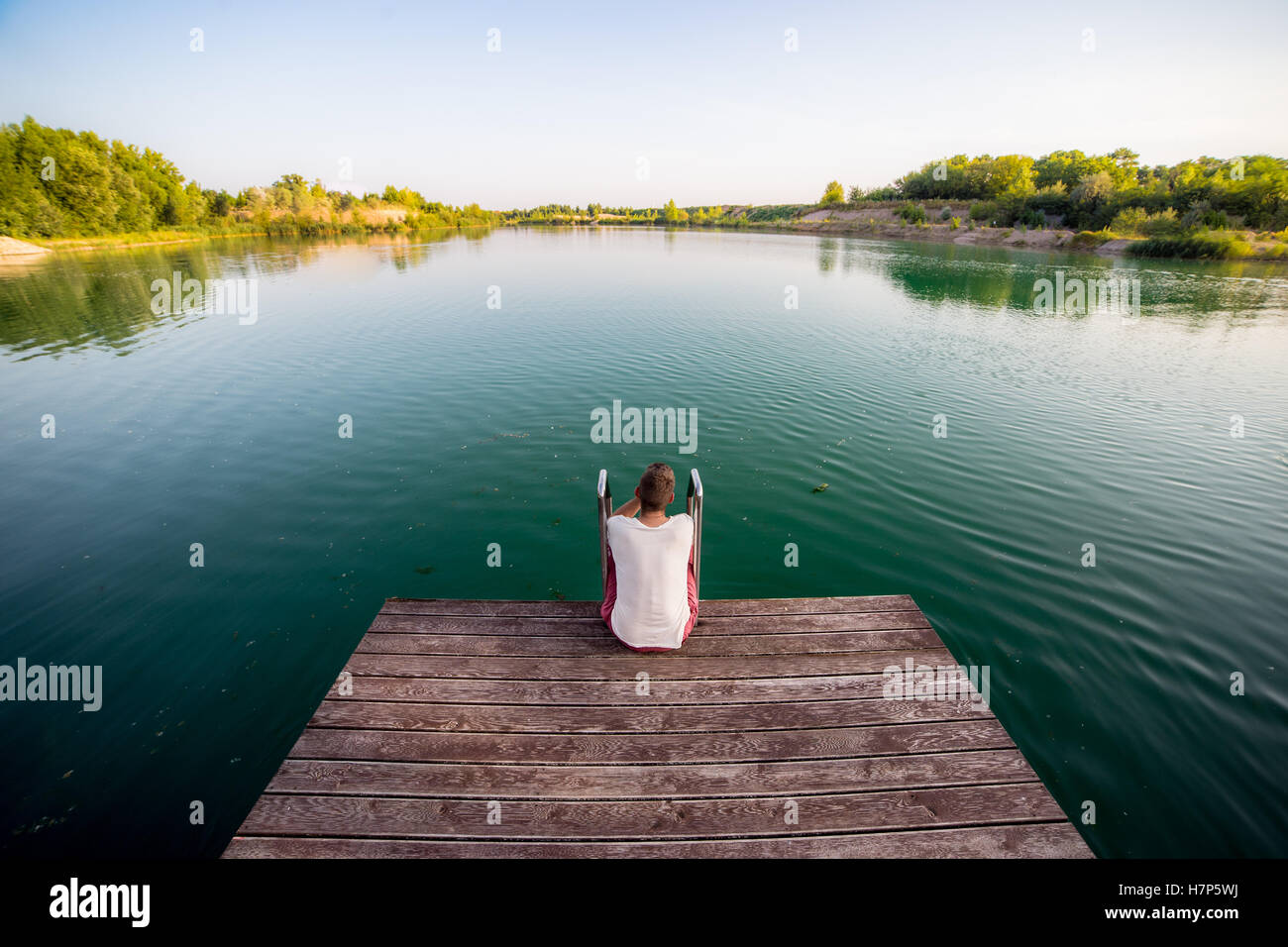 Chilling at the lake Stock Photo - Alamy