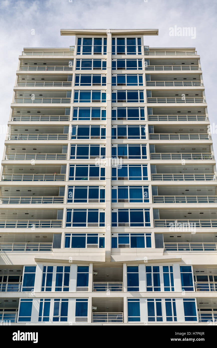 White Balconies on a Modern Condo Tower Stock Photo - Alamy