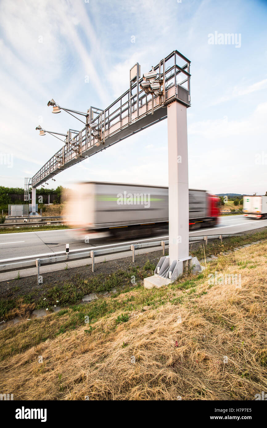 Toll gate on a highway hi-res stock photography and images - Alamy