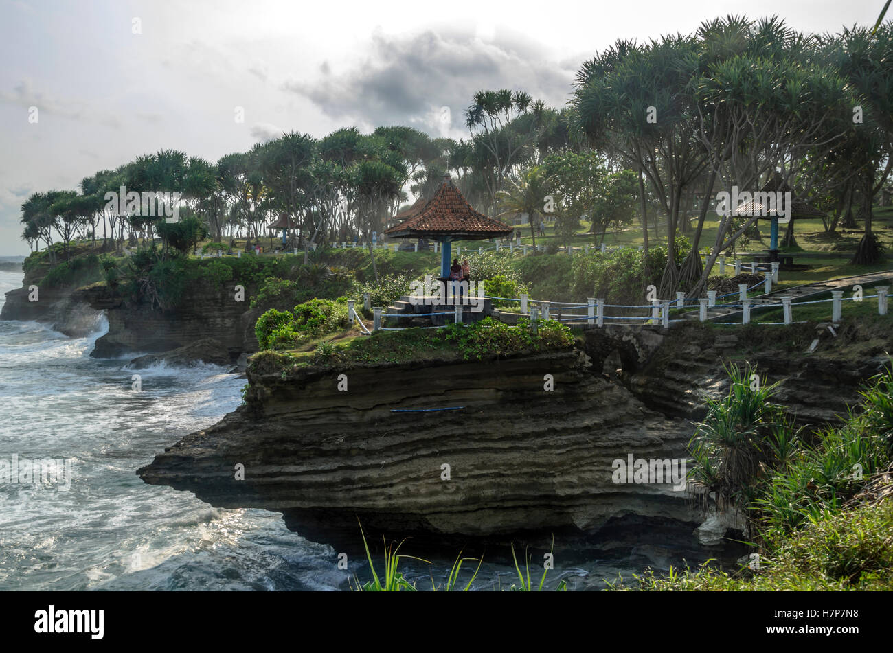 Batu Hiu (Stone Shark) Beach Stock Photo - Alamy