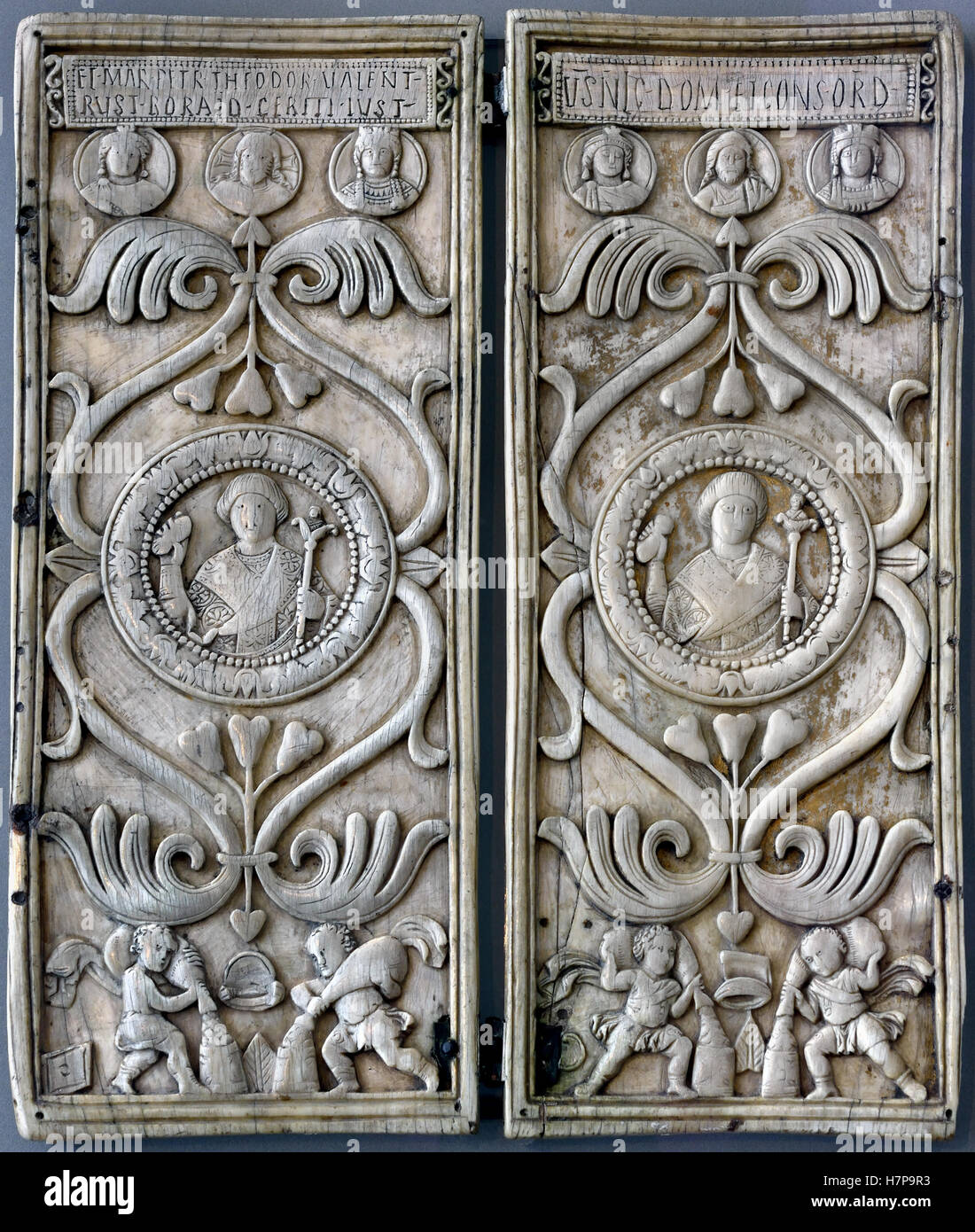 The 6th-century early Byzantine Consular Diptych of Justin (540 AD), a ...