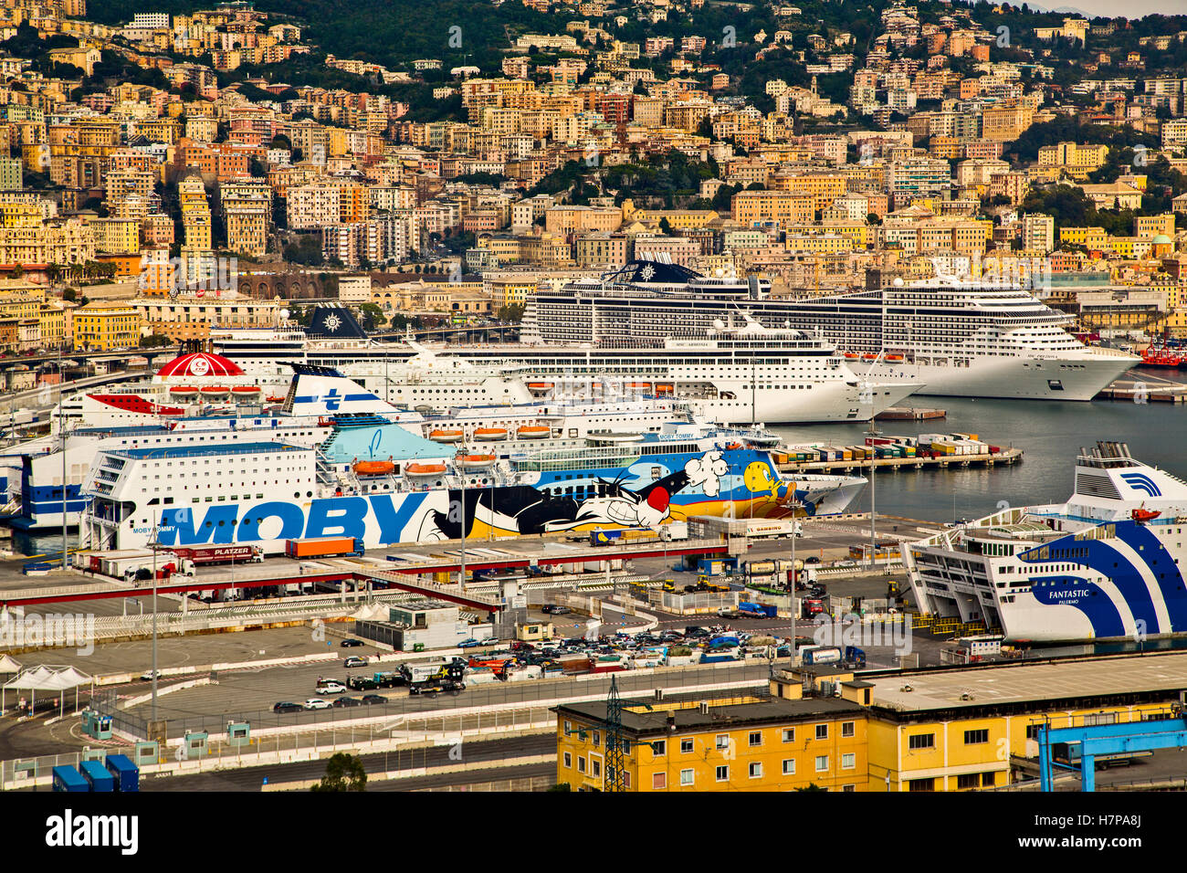 Porto Vecchio old harbour, cruises and panoramic view of the port and ...