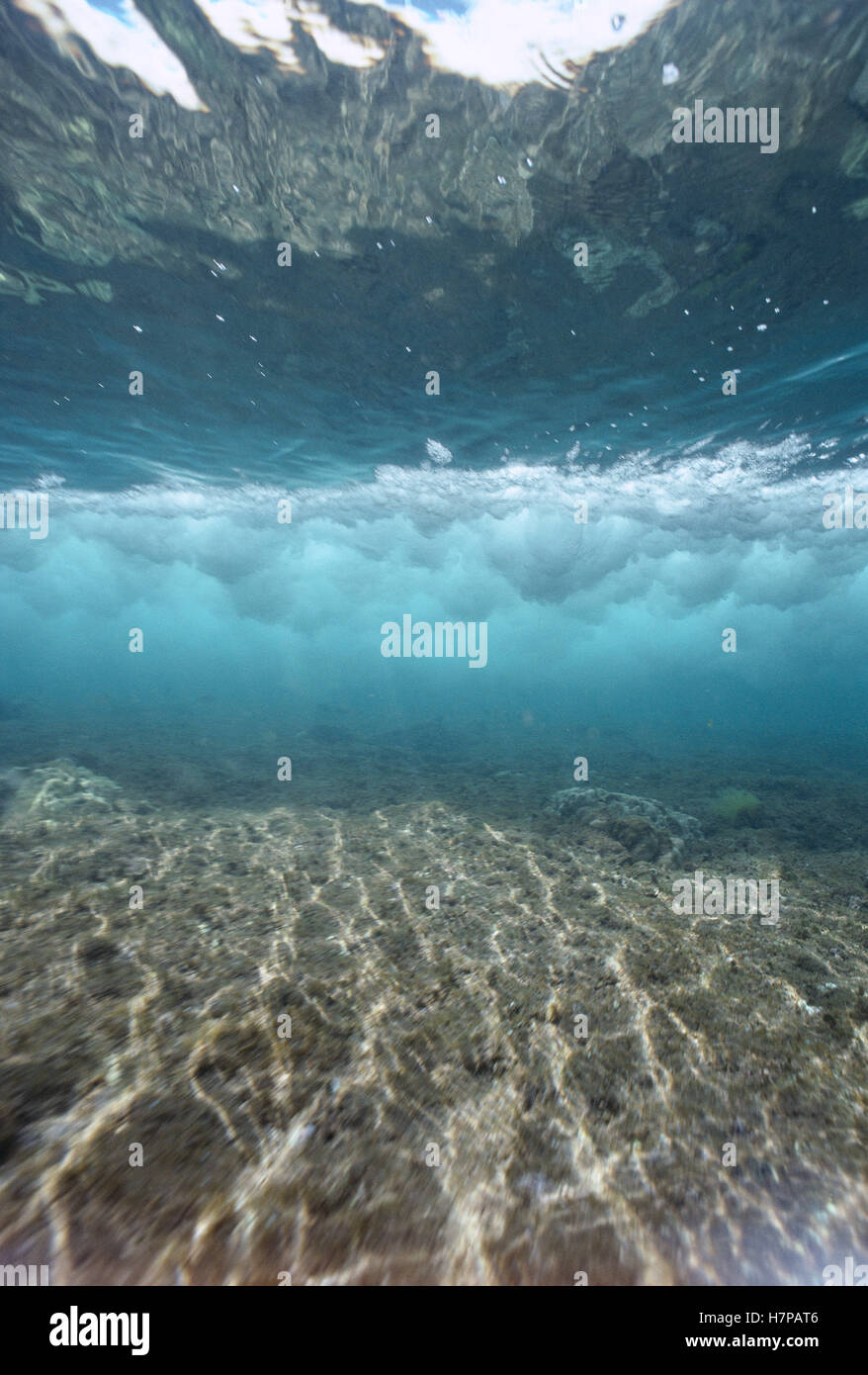 Waves underwater, Maui, Hawaii Stock Photo - Alamy