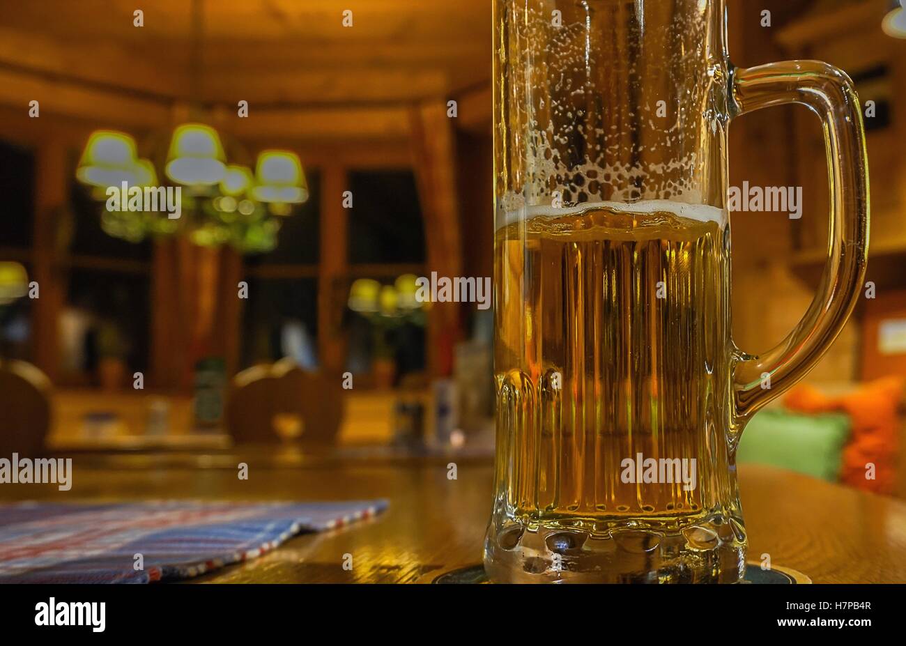 Beer on restaurant table hi-res stock photography and images - Alamy