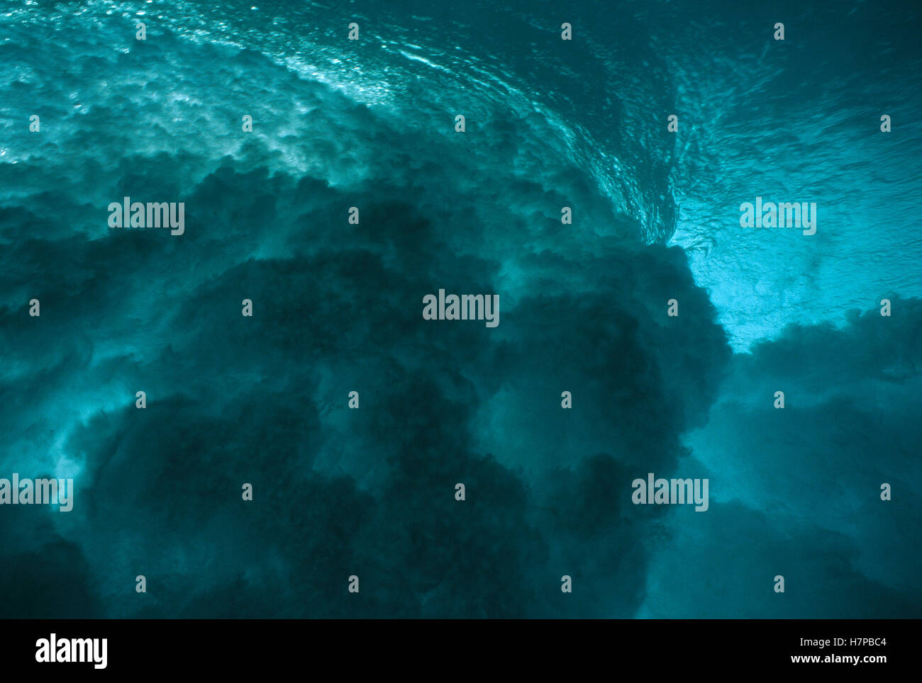 Breaking wave seen from underwater, Hawaii Stock Photo - Alamy