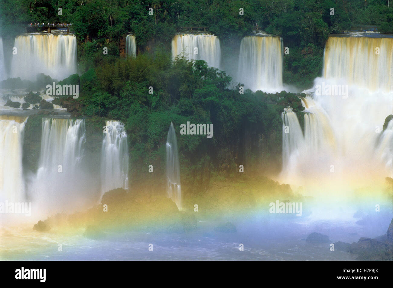 Iguacu Falls, world's largest waterfalls, Brazil and Argentina border ...