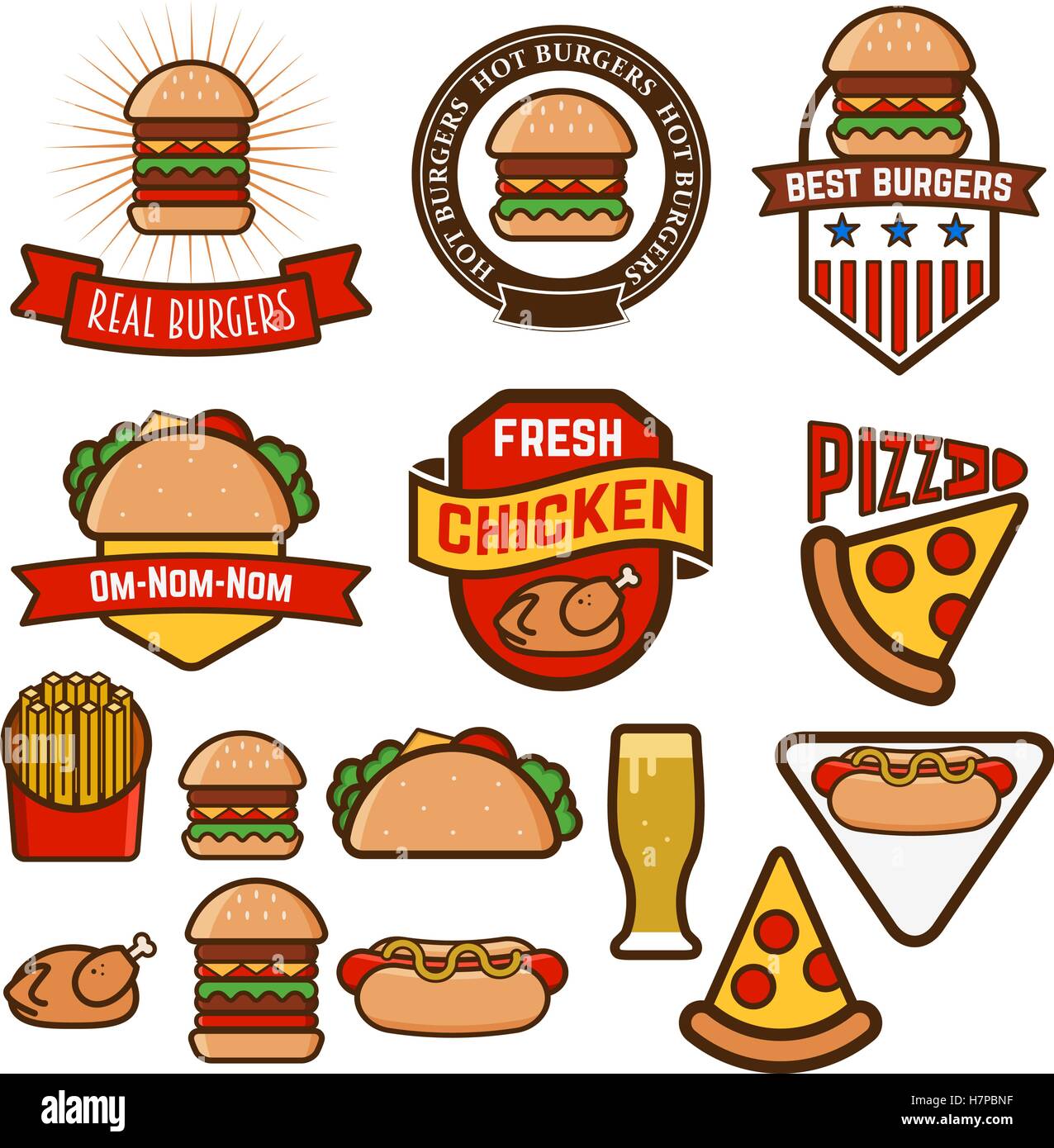 Fast food menu sign hamburger hi-res stock photography and images - Alamy