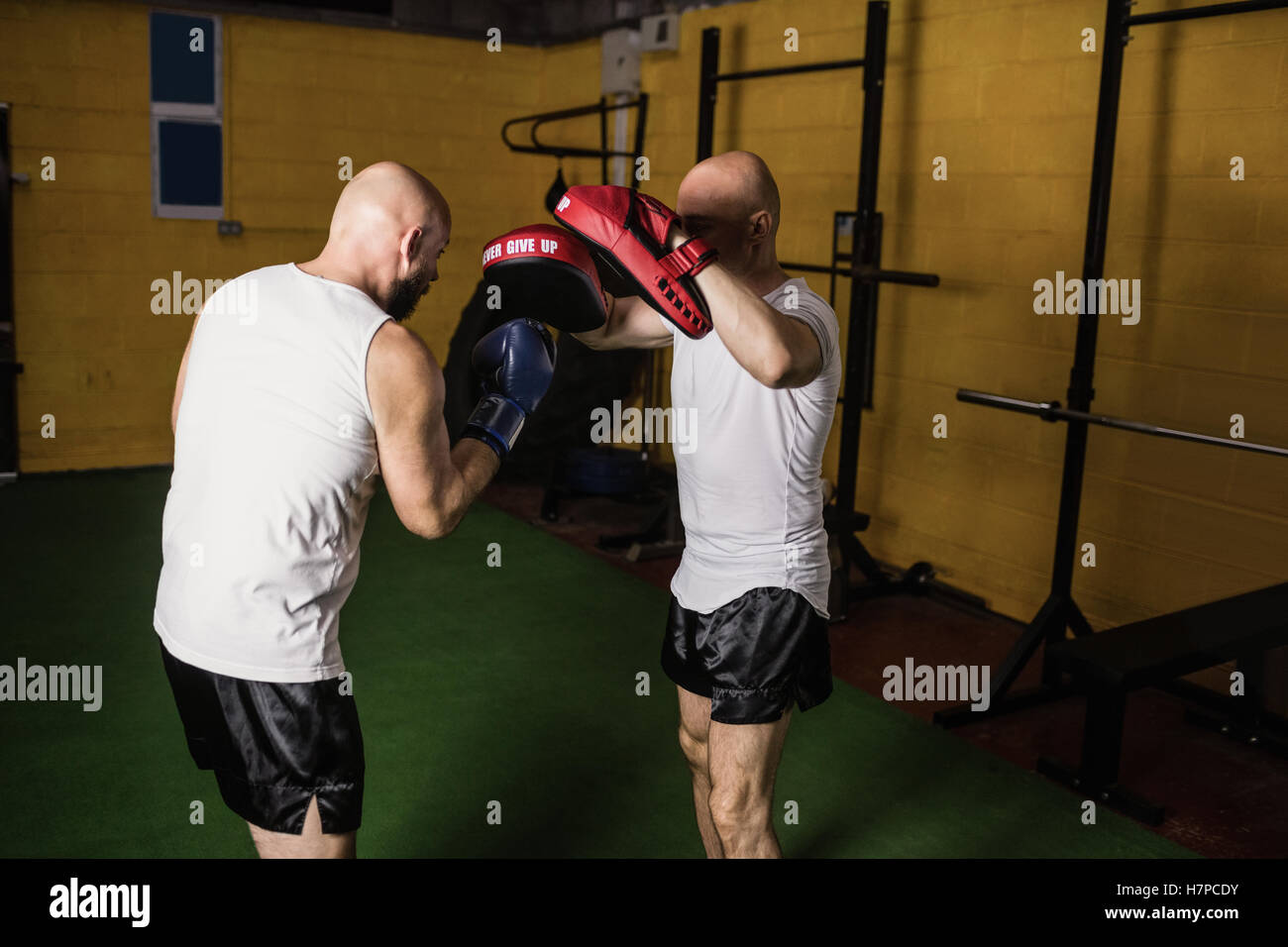 Boxers practicing boxing in the fitness studio Stock Photo - Alamy