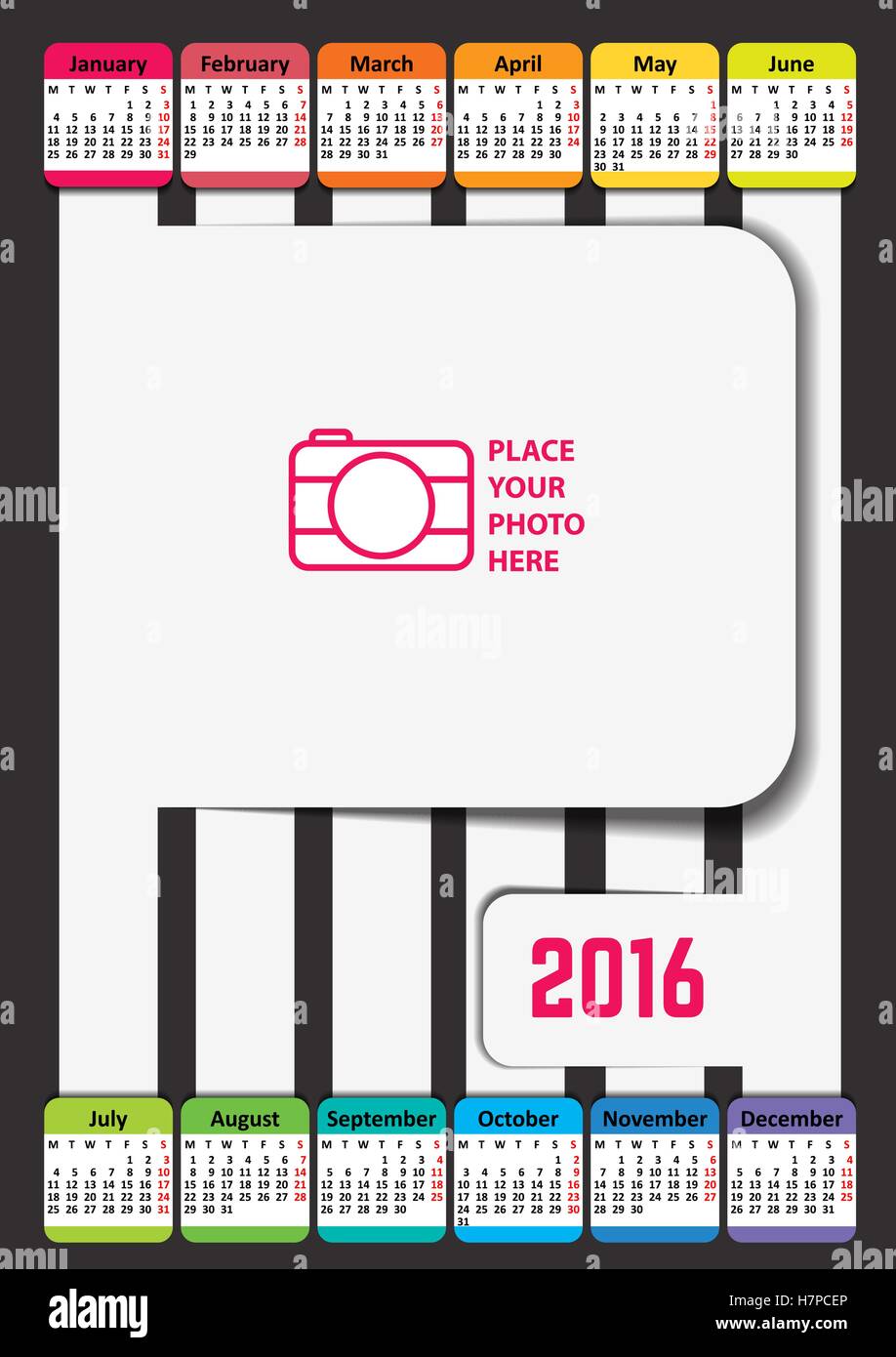 Monthly calendar photo Stock Vector Images - Alamy