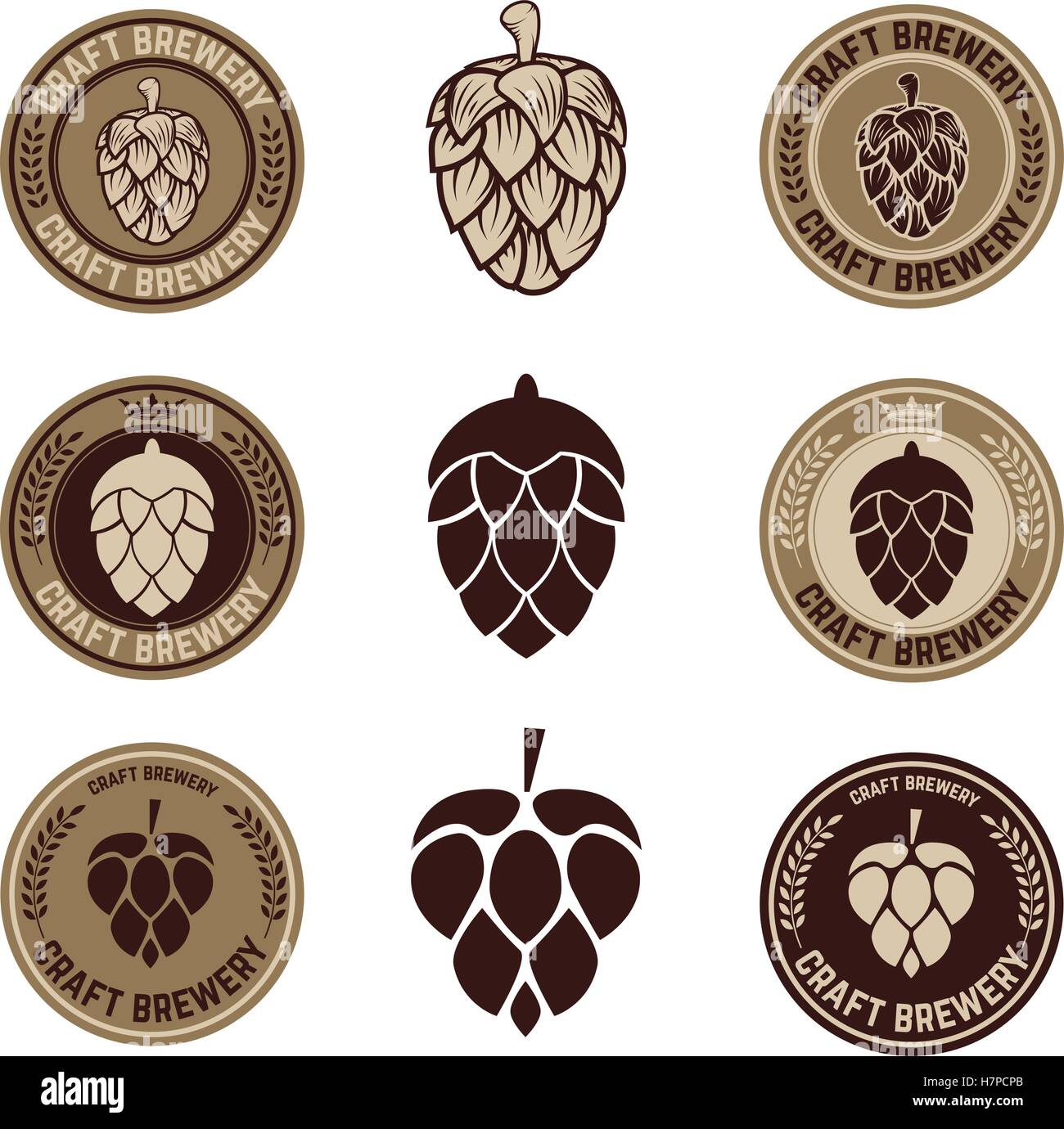 Golden hops Stock Vector Images - Alamy