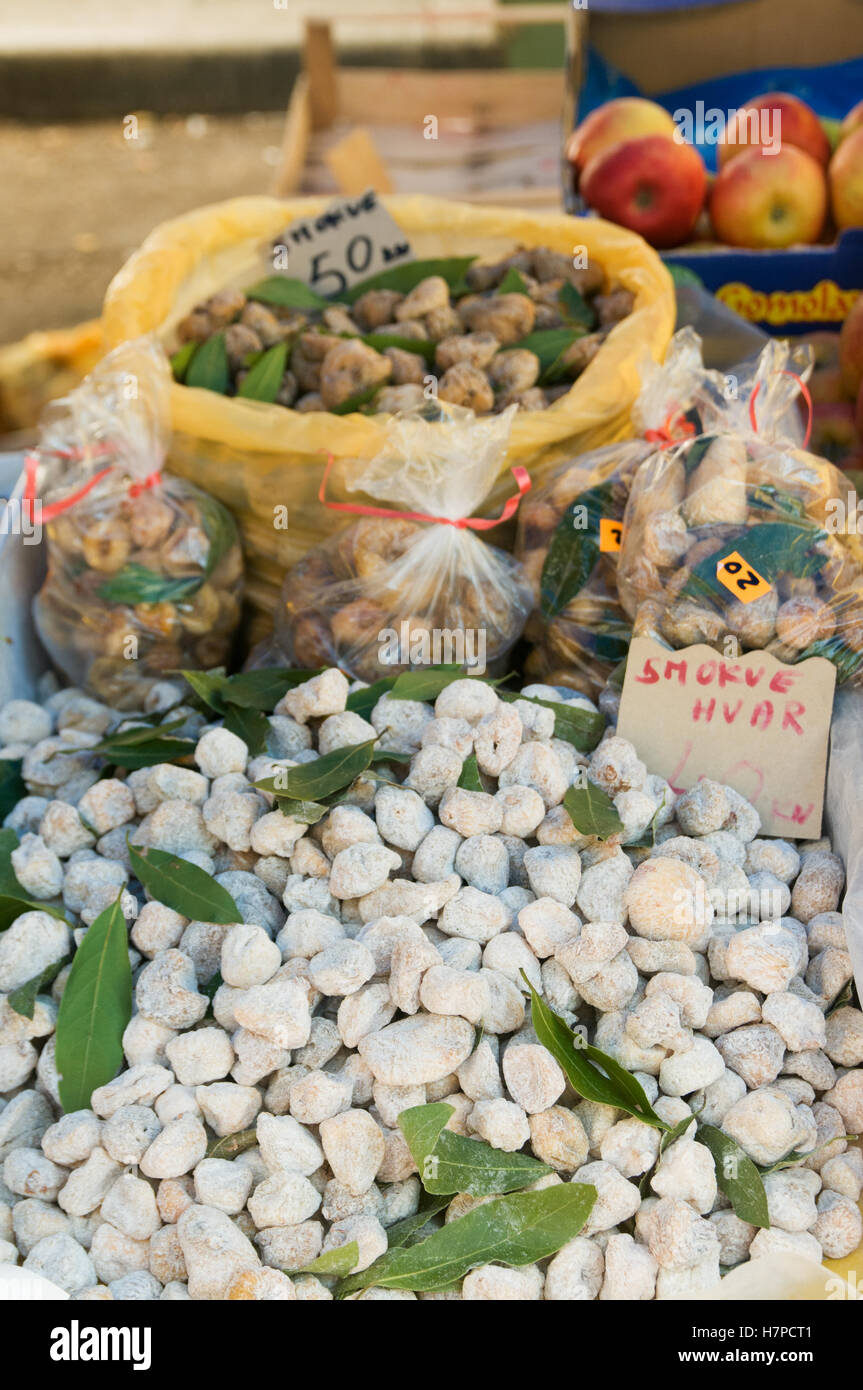 Figs from Hvar on a market stall in Split, Croatia Stock Photo - Alamy