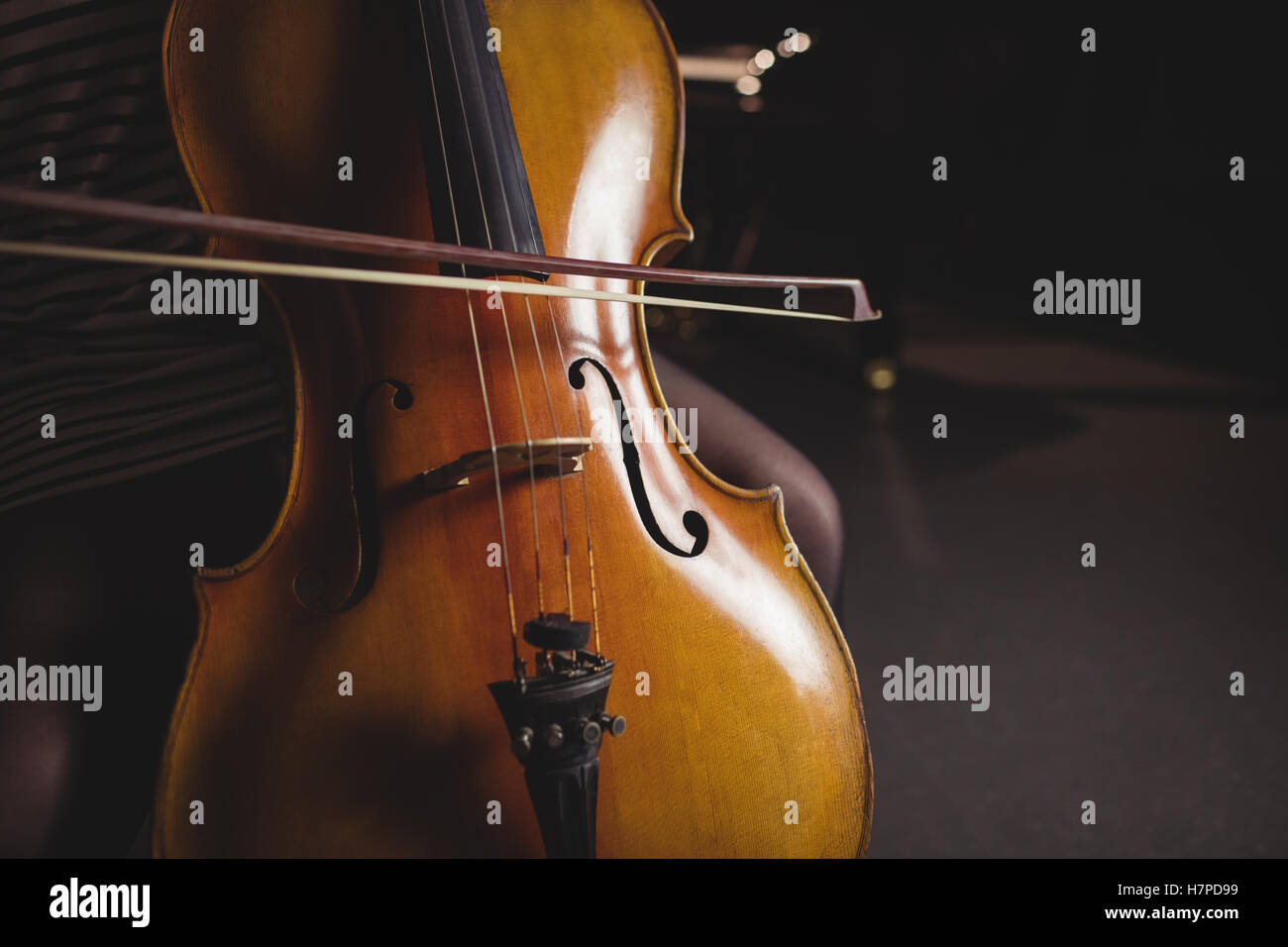 Mid-section of female student playing double bass Stock Photo - Alamy