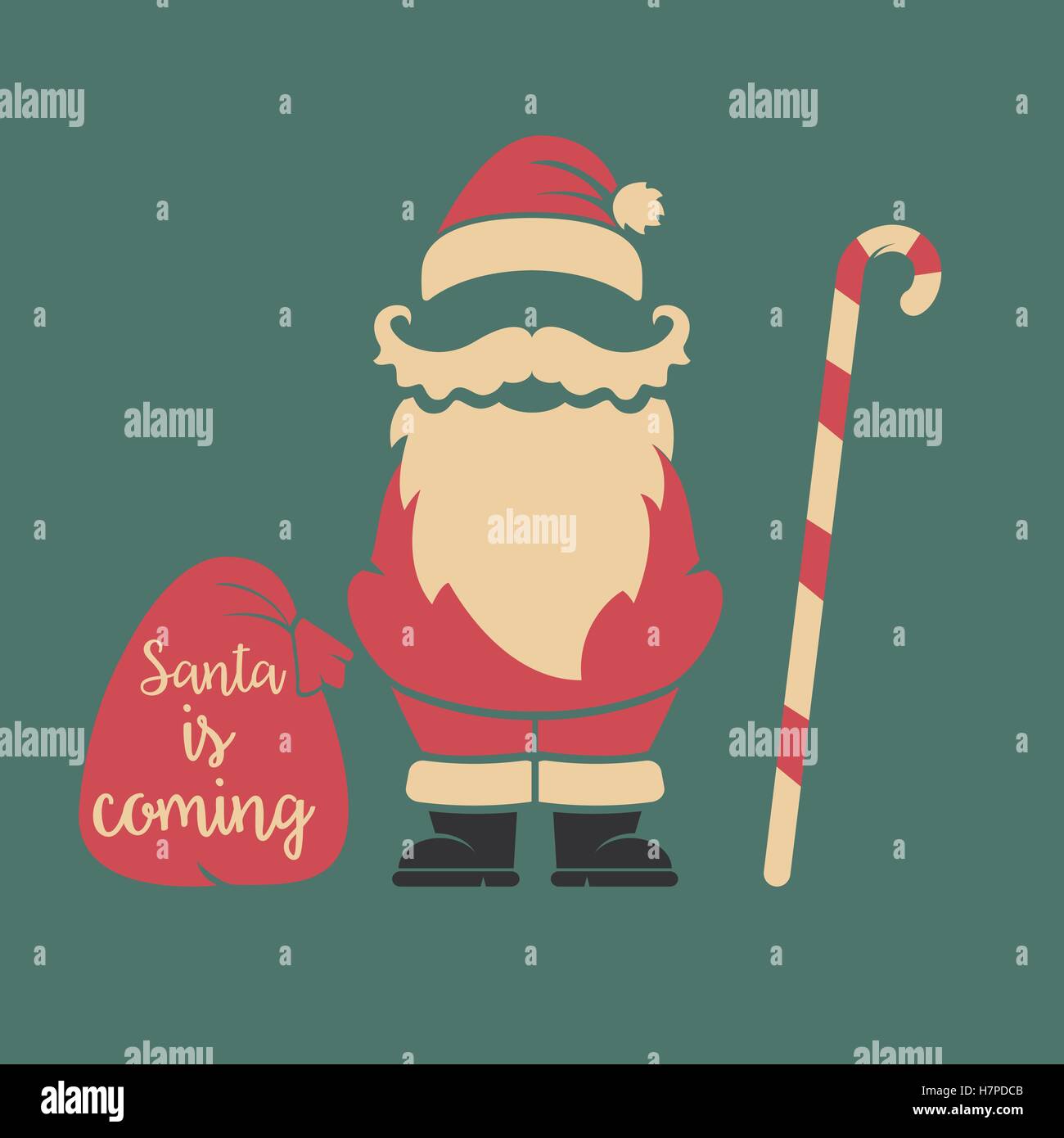 Santa retro image hi-res stock photography and images - Alamy