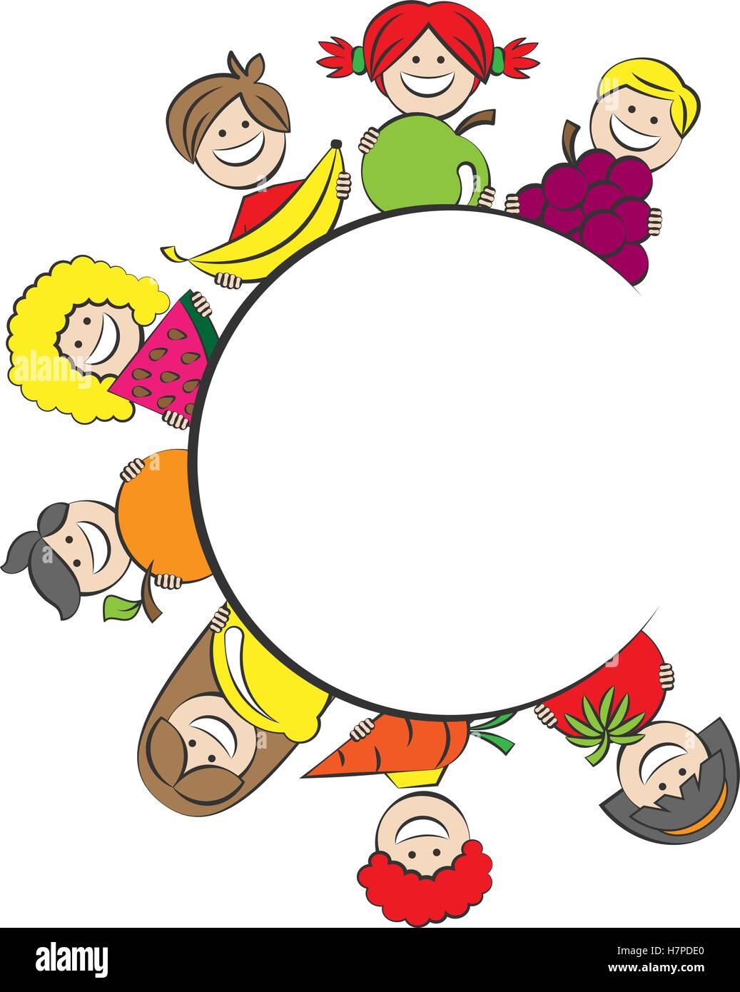 Hold fruits Stock Vector Images - Alamy