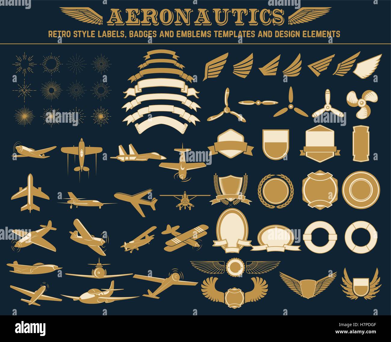 Aeronautics emblem hi-res stock photography and images - Alamy