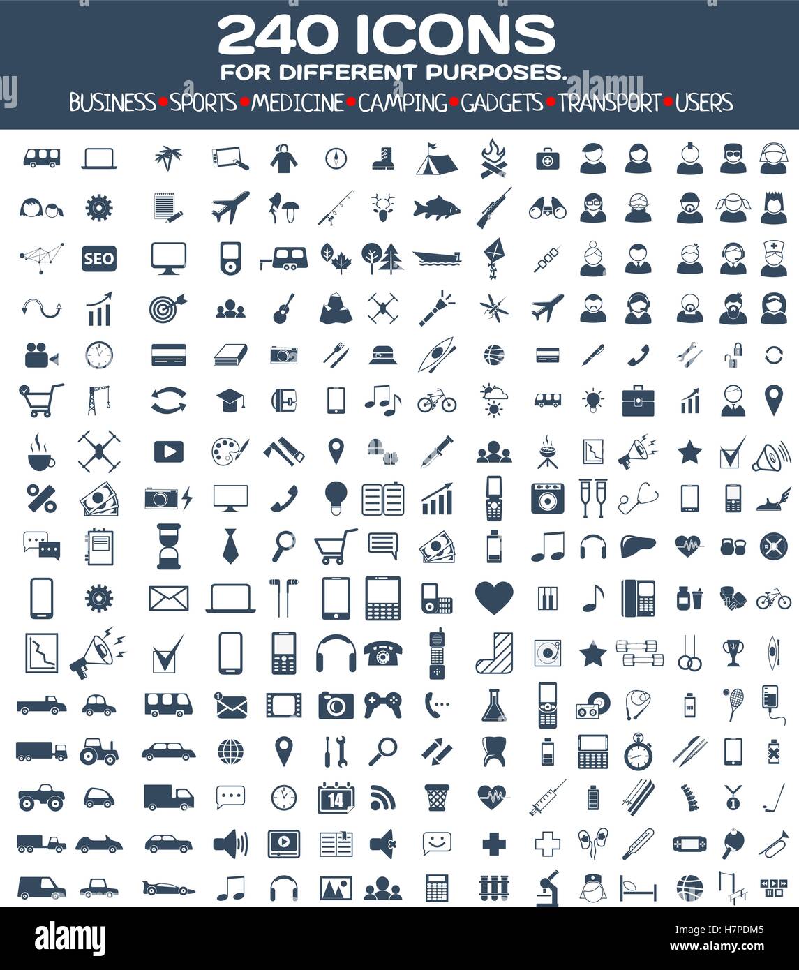 Big icons set for different purposes Stock Vector Image & Art - Alamy