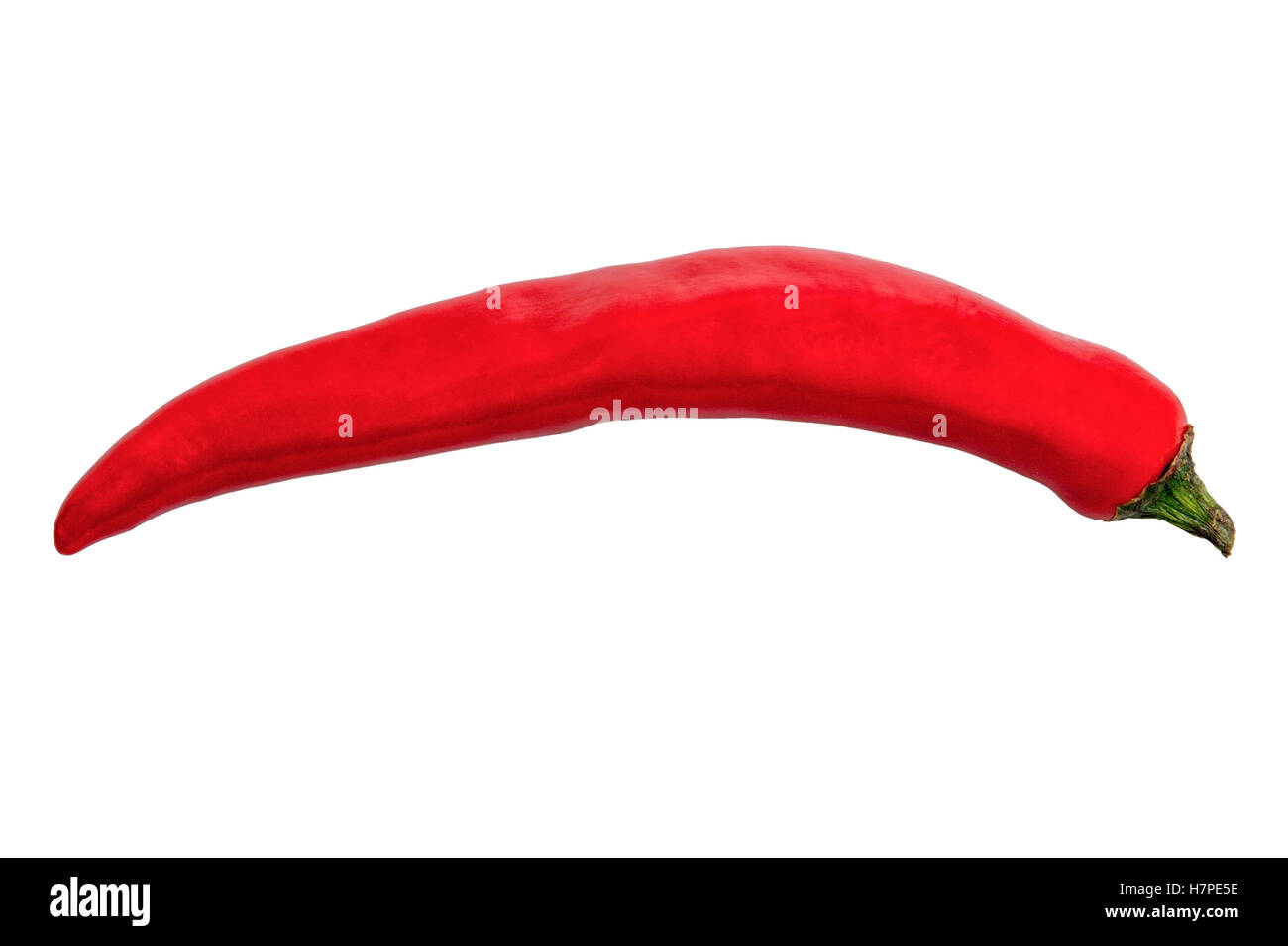 Red Chilli isolated on a white background Stock Photo - Alamy