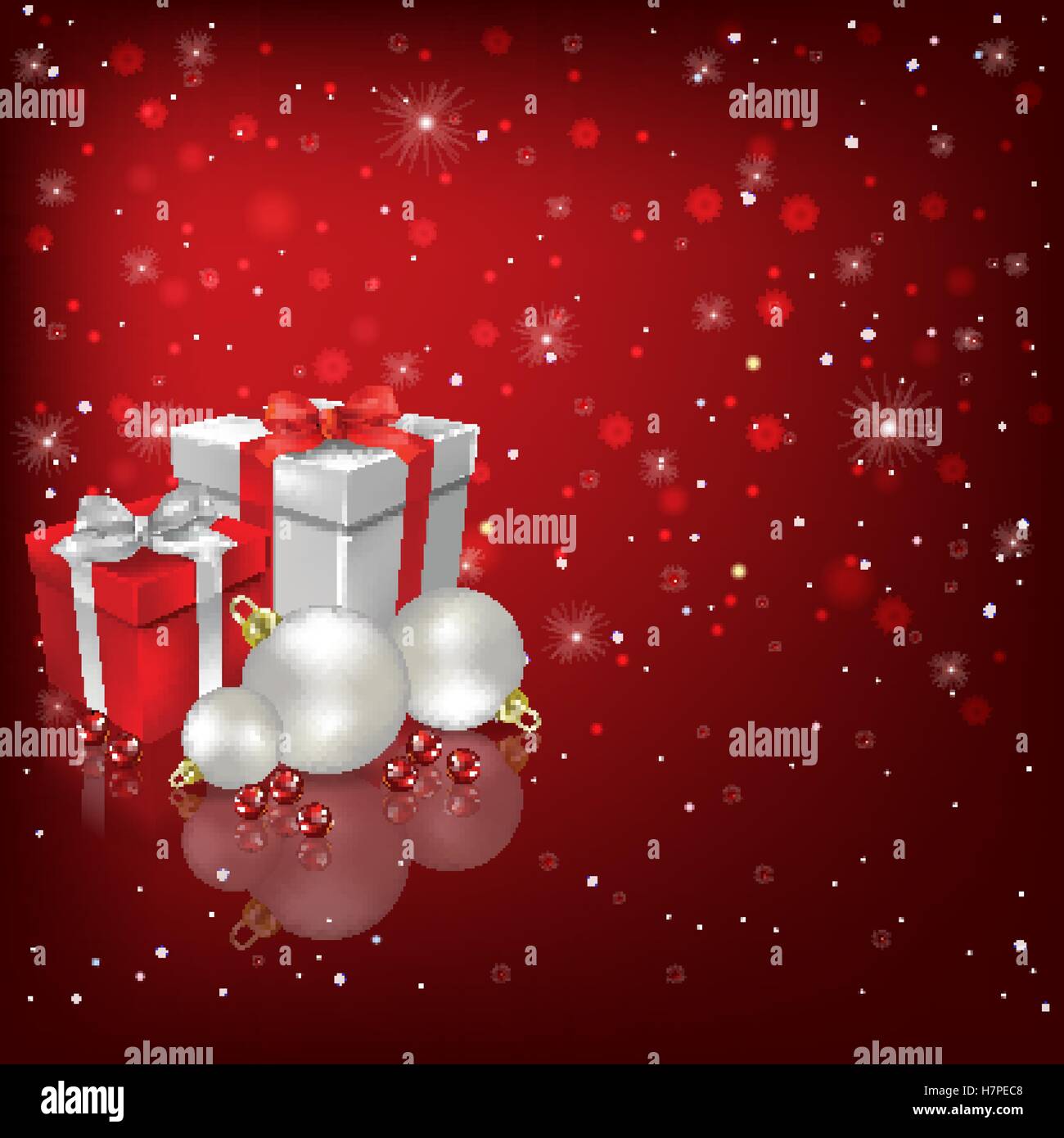 Christmas background gifts decorations Stock Vector Images - Alamy