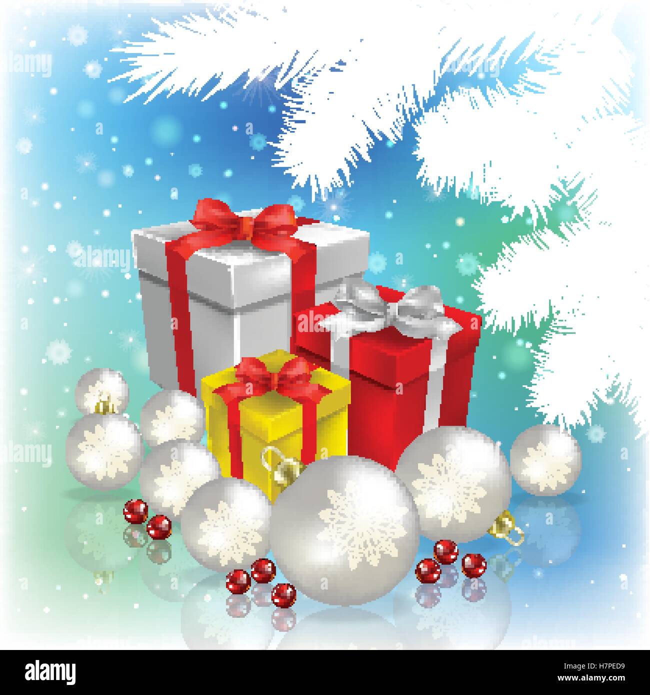 Abstract background with Christmas decorations Stock Vector Image & Art ...