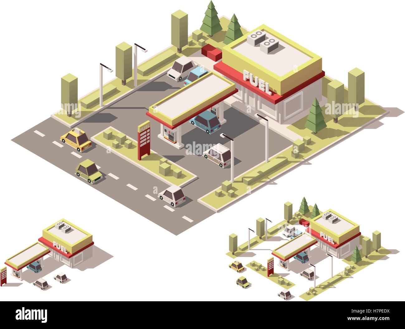 Gas station map Cut Out Stock Images & Pictures - Alamy