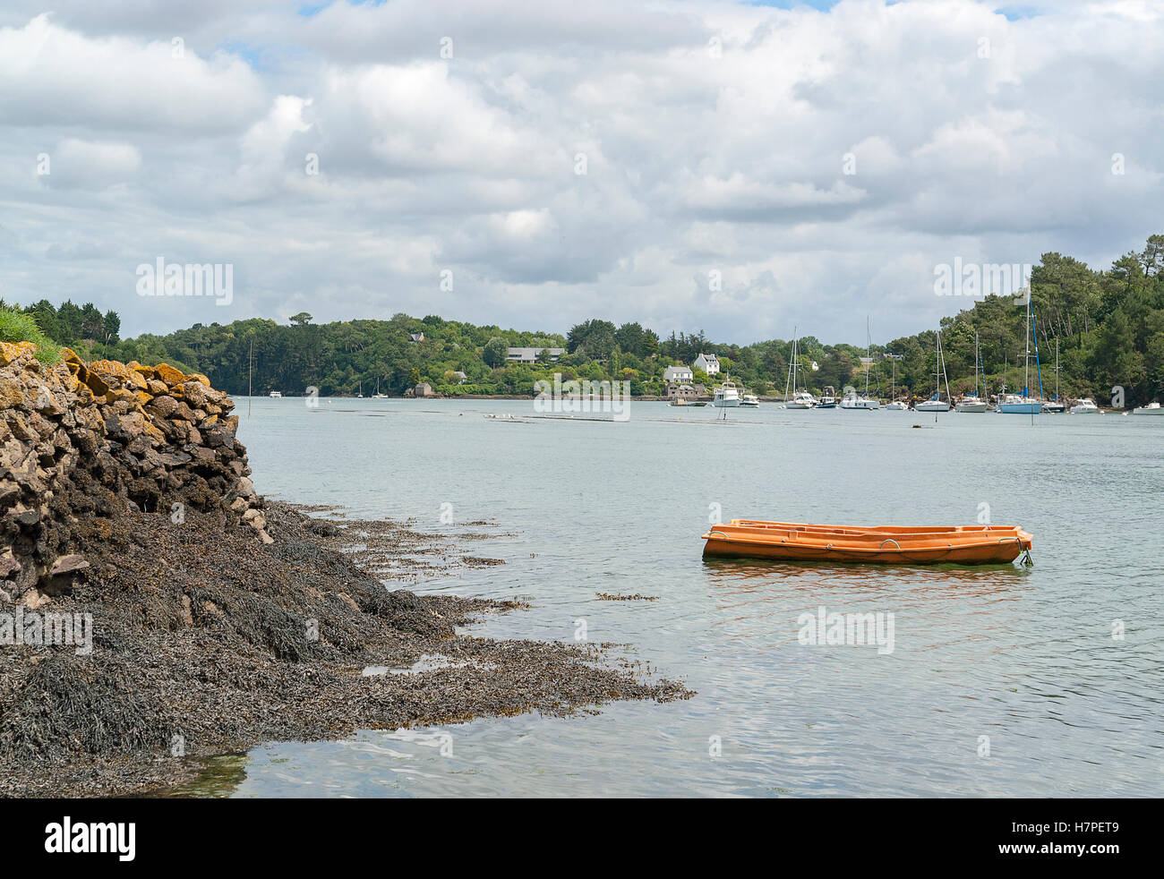 coastal scenery at the Belon River in Brittany, France Stock Photo - Alamy