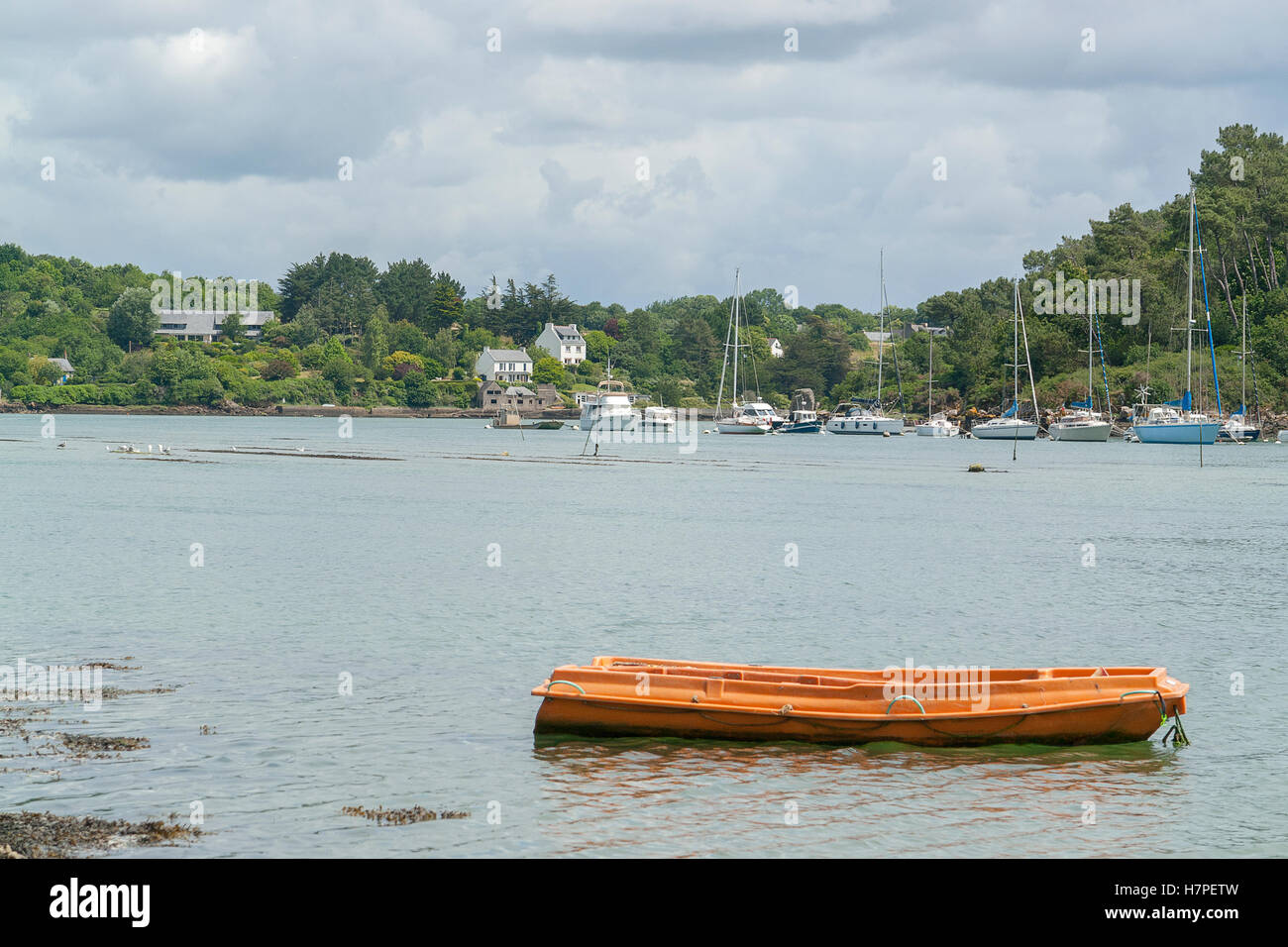 coastal scenery at the Belon River in Brittany, France Stock Photo - Alamy