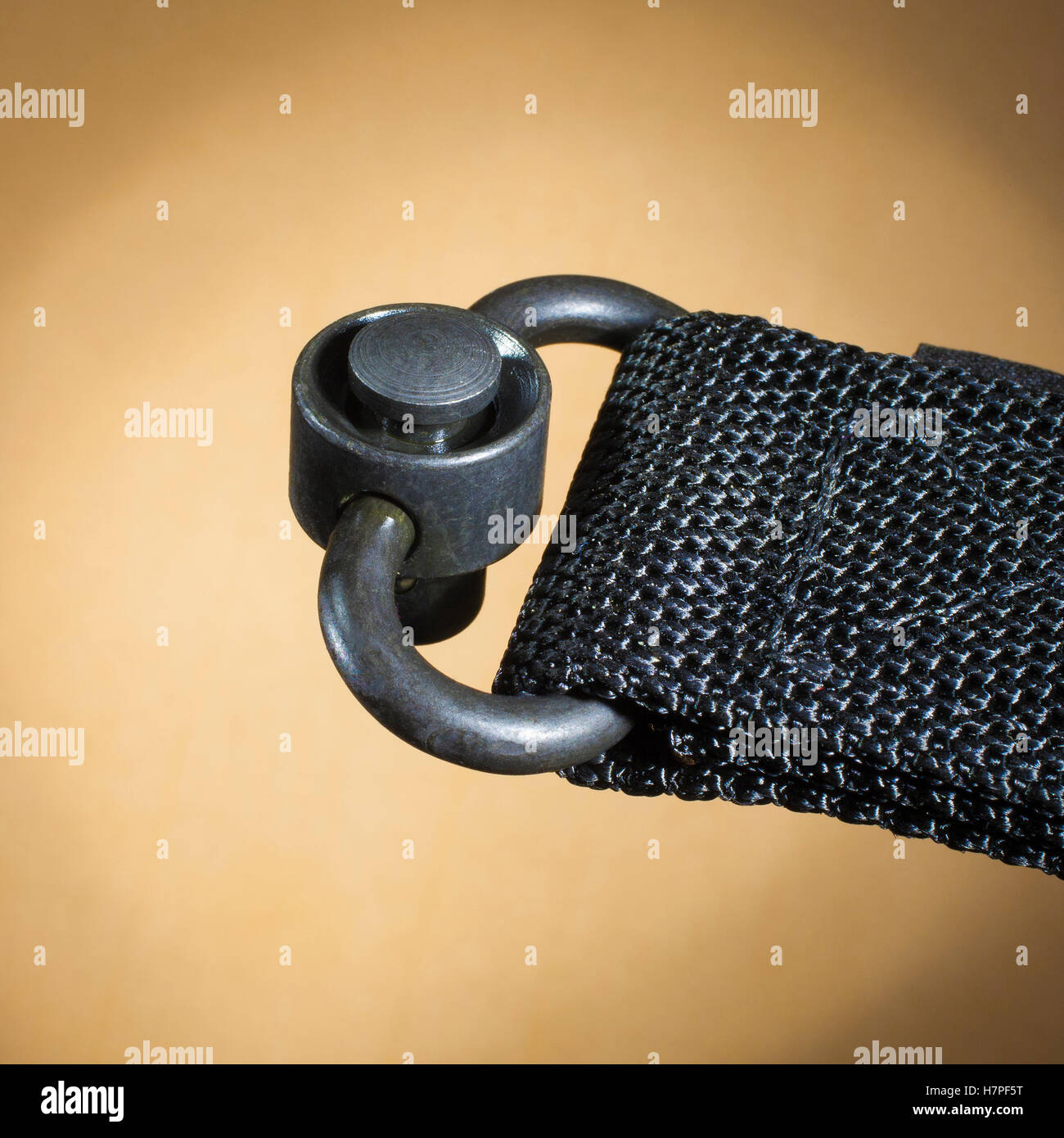 Nylon webbing on brown rigged with a quick detach system Stock Photo ...