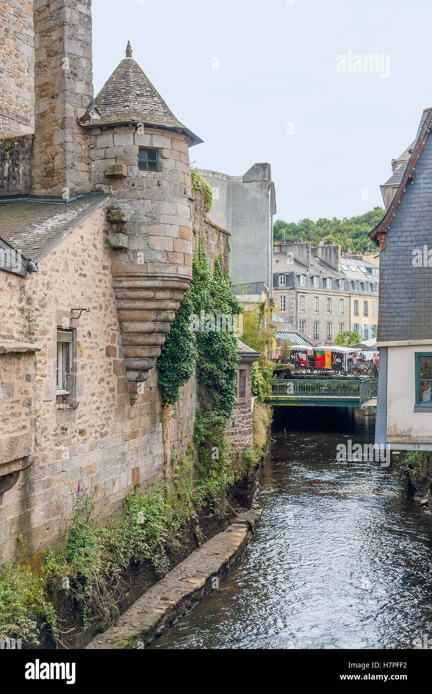 Scenery at Quimper, a commune and capital of the Finistere department ...